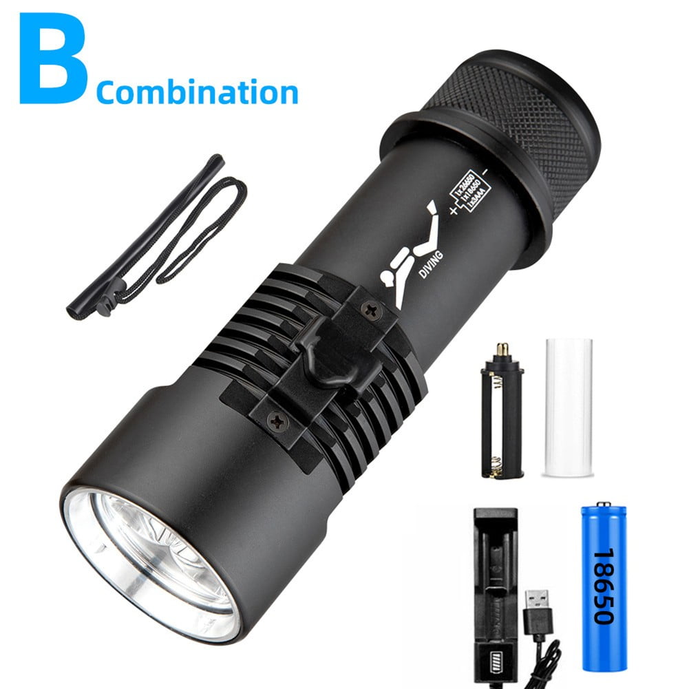 Scube Diving Flashlight P70 Led Light Waterproof Underwater 80M Outdoor ...