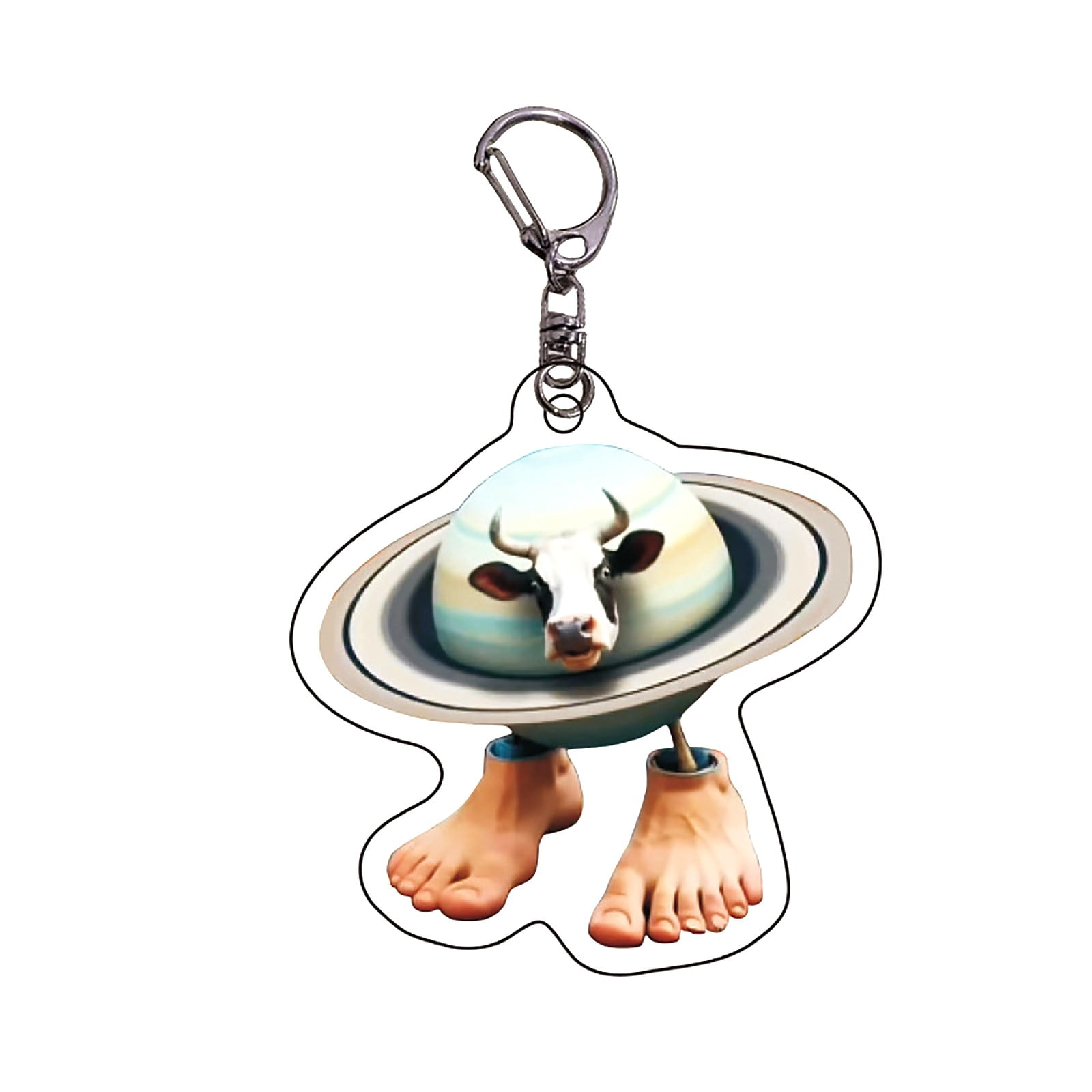 Scubrite AI Italian Animals Key-chain,2inch A Funny Abstract Wooden ...