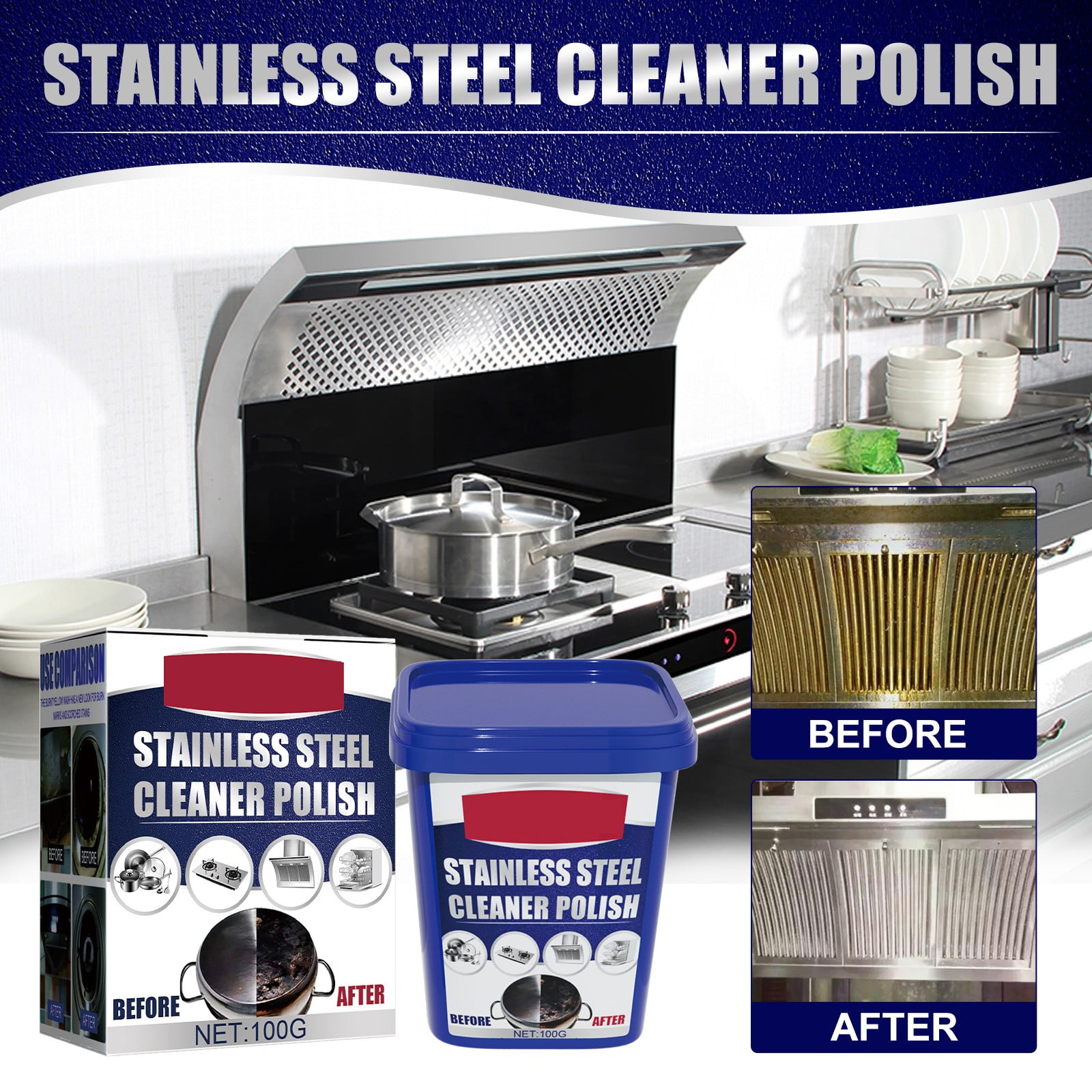 Scubrite Stainless Steel Cleaning Paste,All-Purpose Stainless Steel ...