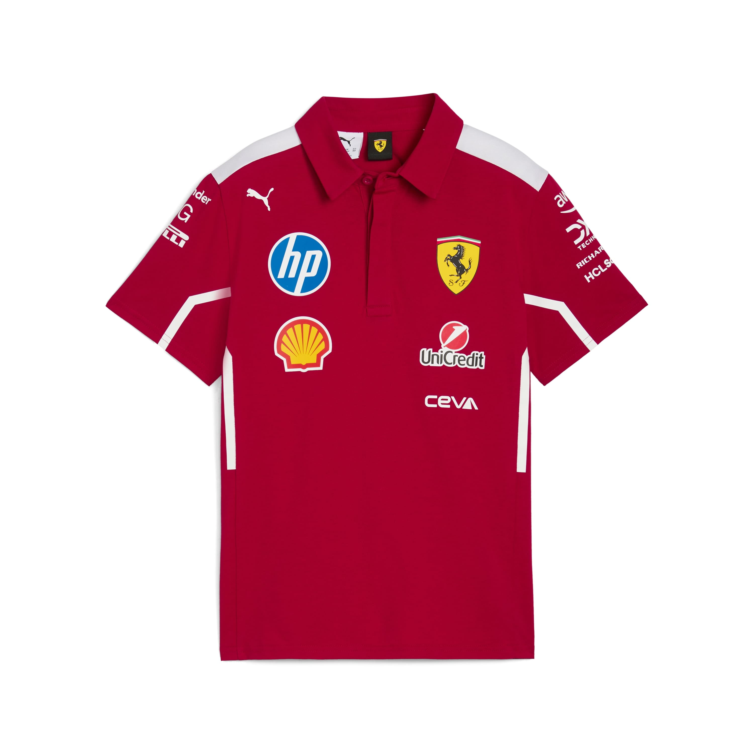 Scuderia Ferrari F1 2025 Men's Team Polo Dark Red - Walmart.com