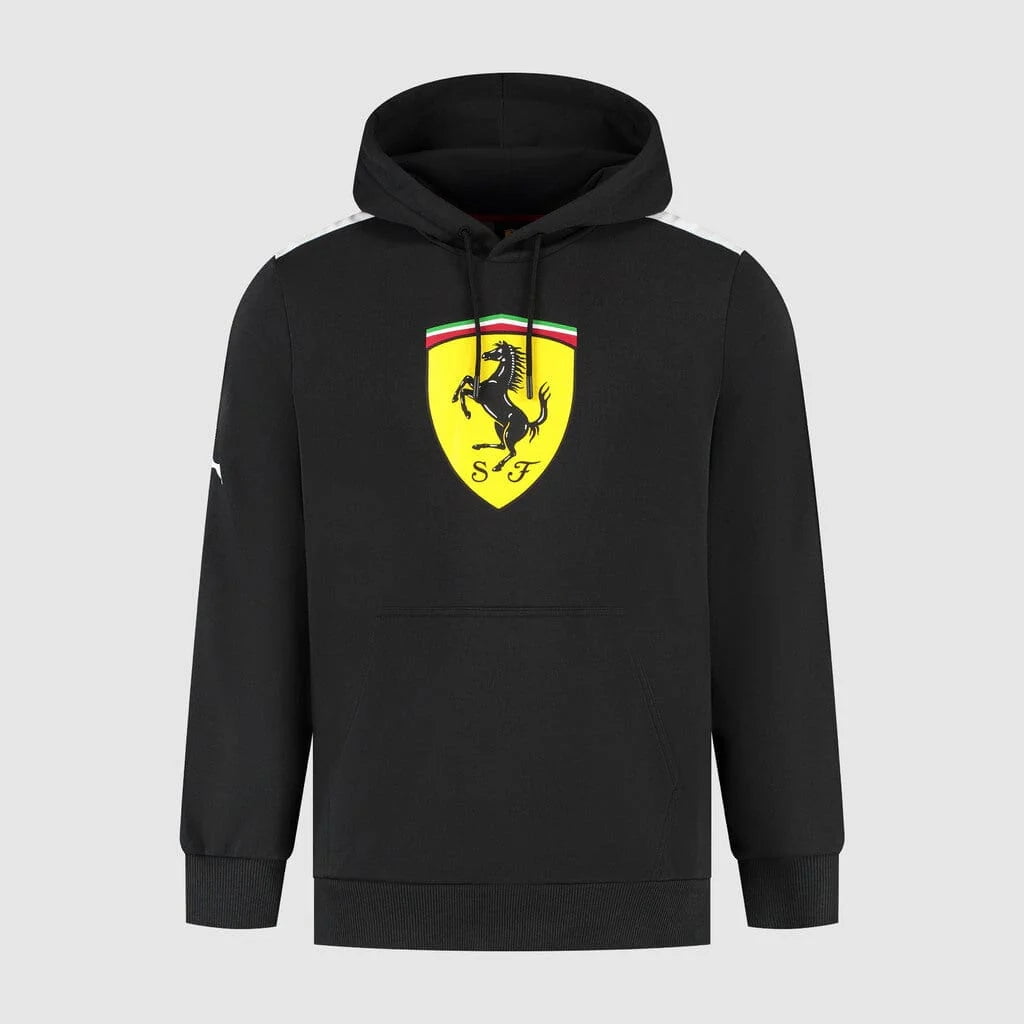 Scuderia Ferrari F1 Large Shield Hoodie / Hooded Sweatshirt Black ...