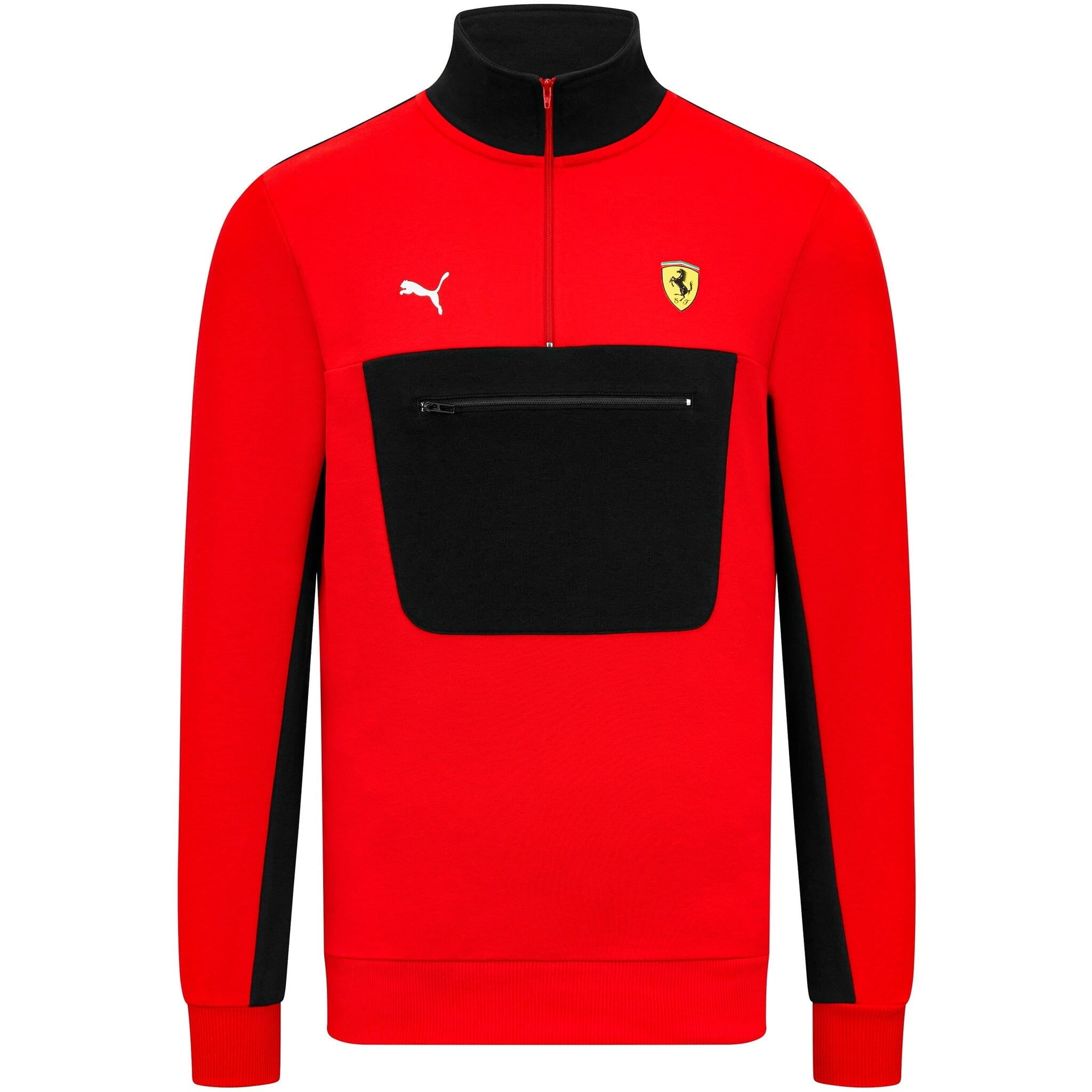Scuderia Ferrari F1 Men's Puma 1/4 Zip Sweater - Red/Black - Walmart.com