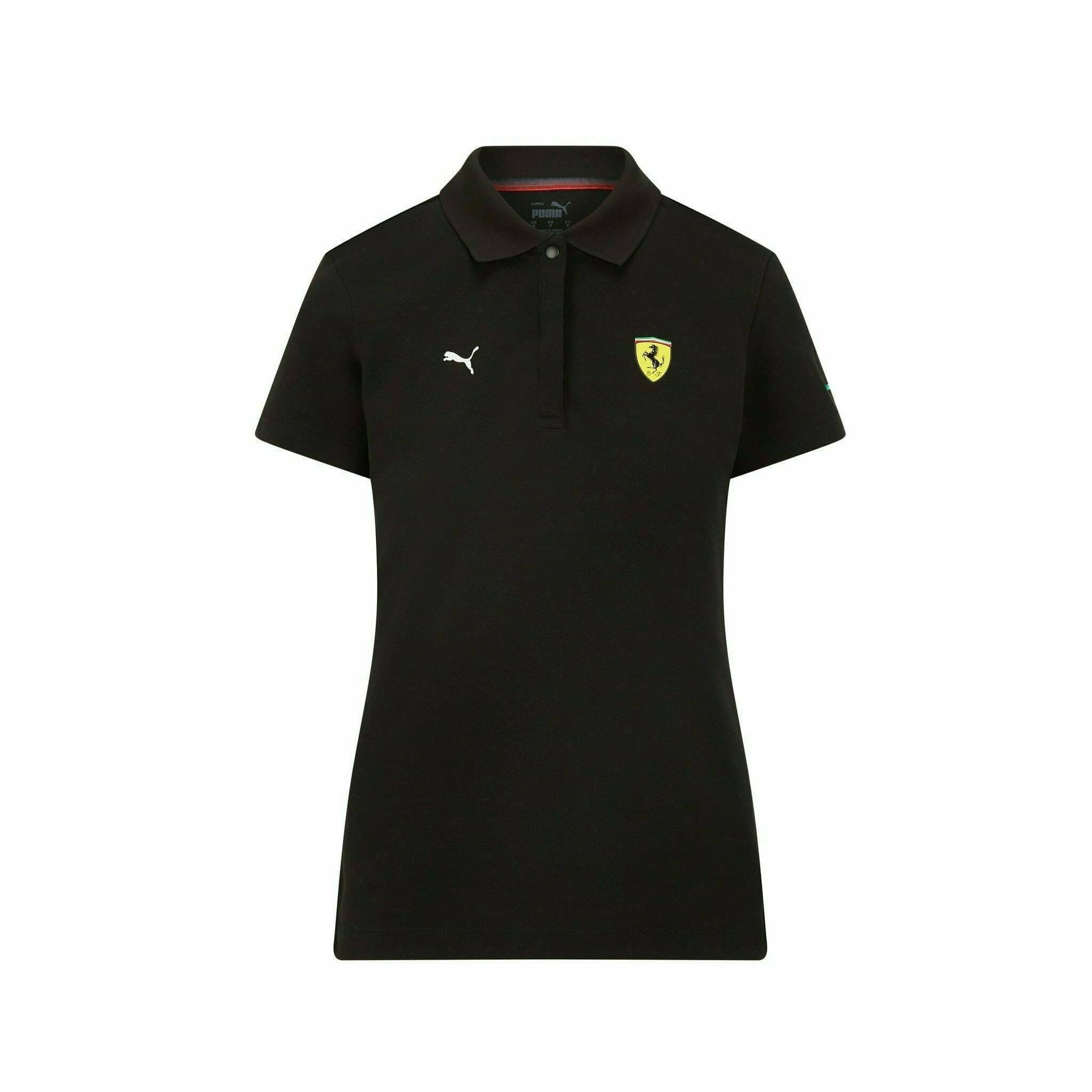Scuderia Ferrari F1 Women's Puma Small Logo Polo Shirt -Black/Red ...