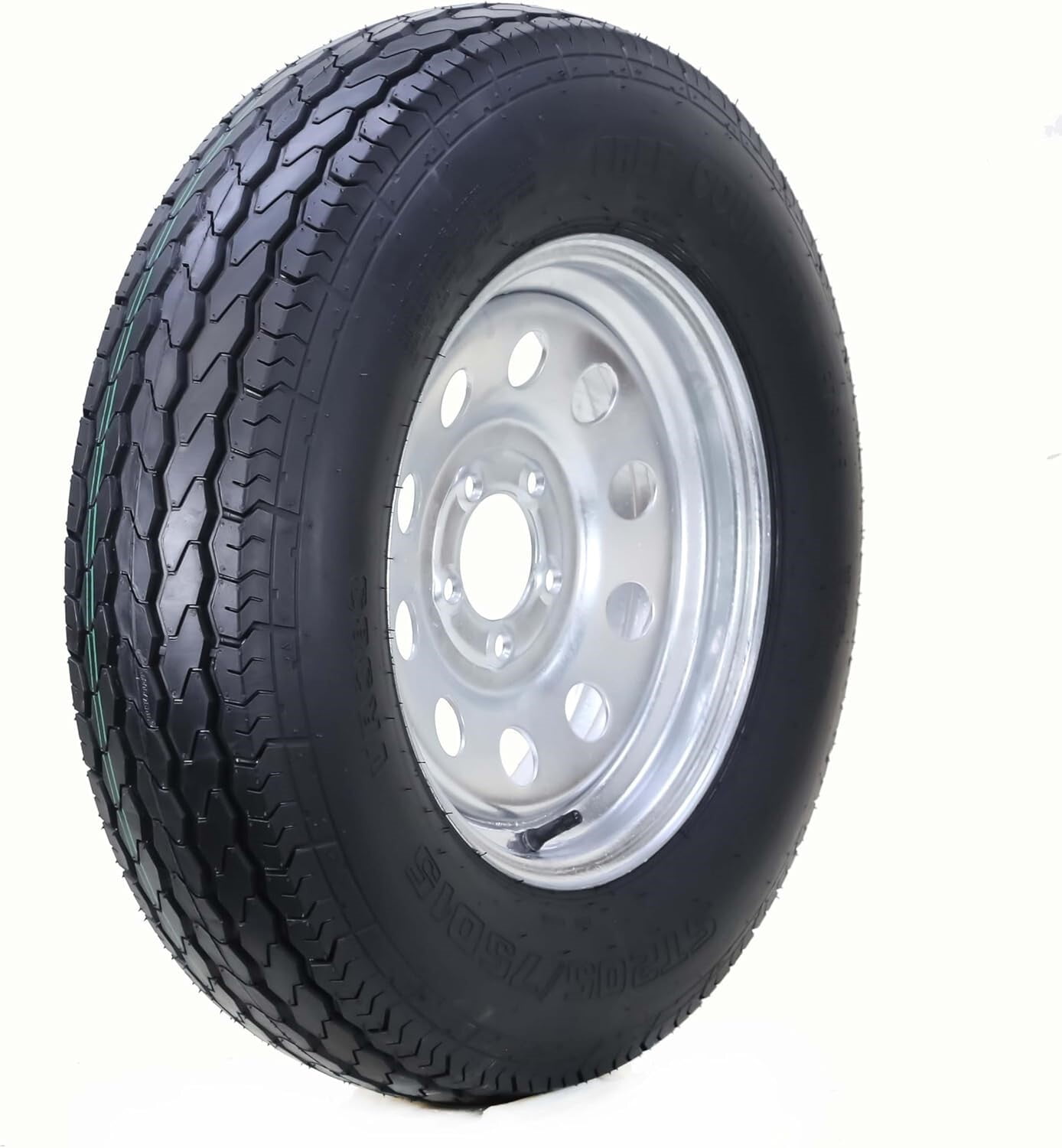 Scuff Guard Trailer Tire Rim ST205/75D15 6-Ply C 107L 5 Lug X 4.5 ...