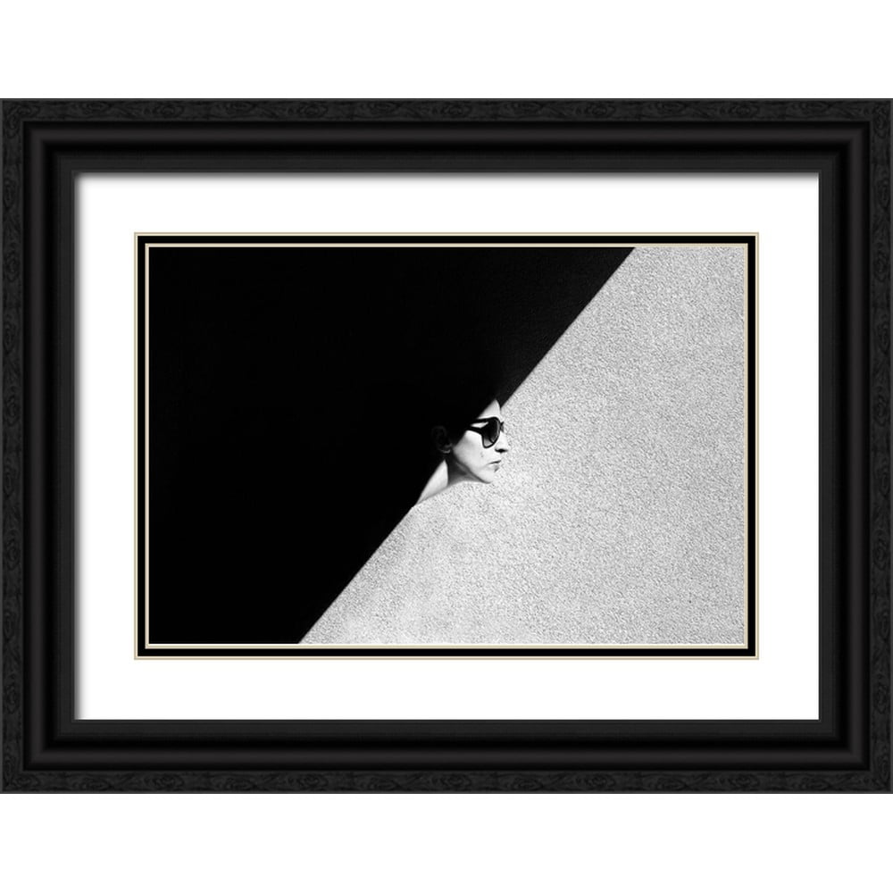 Scuka, Dasa 24x17 Black Ornate Wood Framed with Double Matting Museum ...