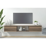 Sculley 71'' Floating Tv Stand Walnut - Walmart.com