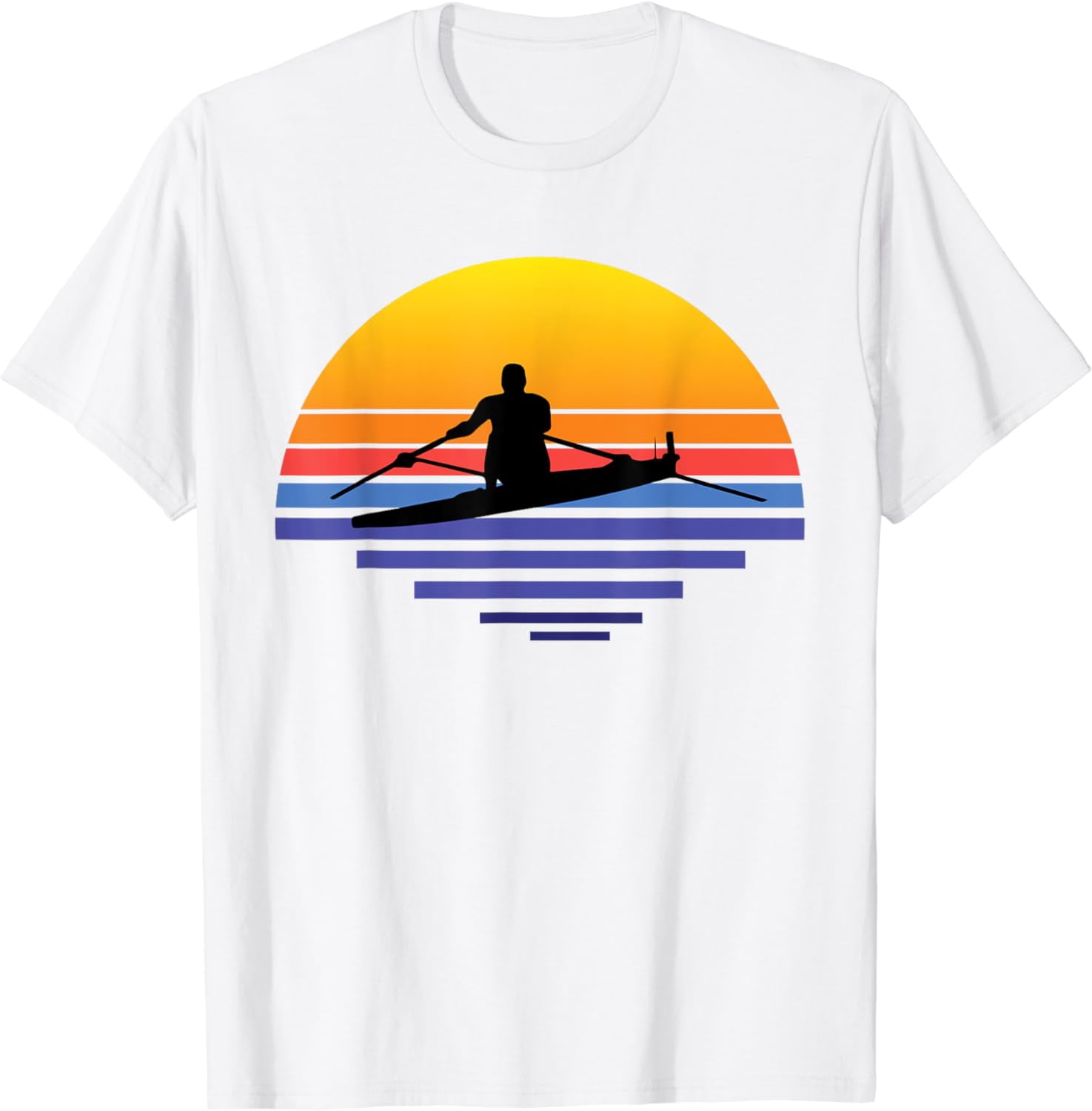 Sculling Boat Rowing Rower Sculls Oars Water Technique T-Shirt ...