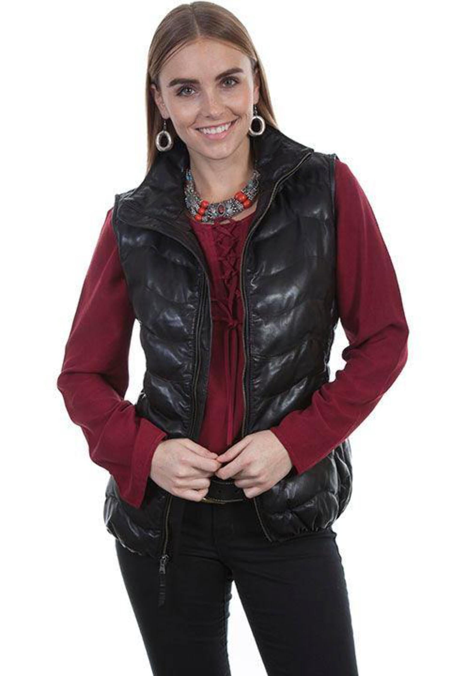 Scully L621-198-XXL Ribbed Women Vest, Black - 2XL - Walmart.com