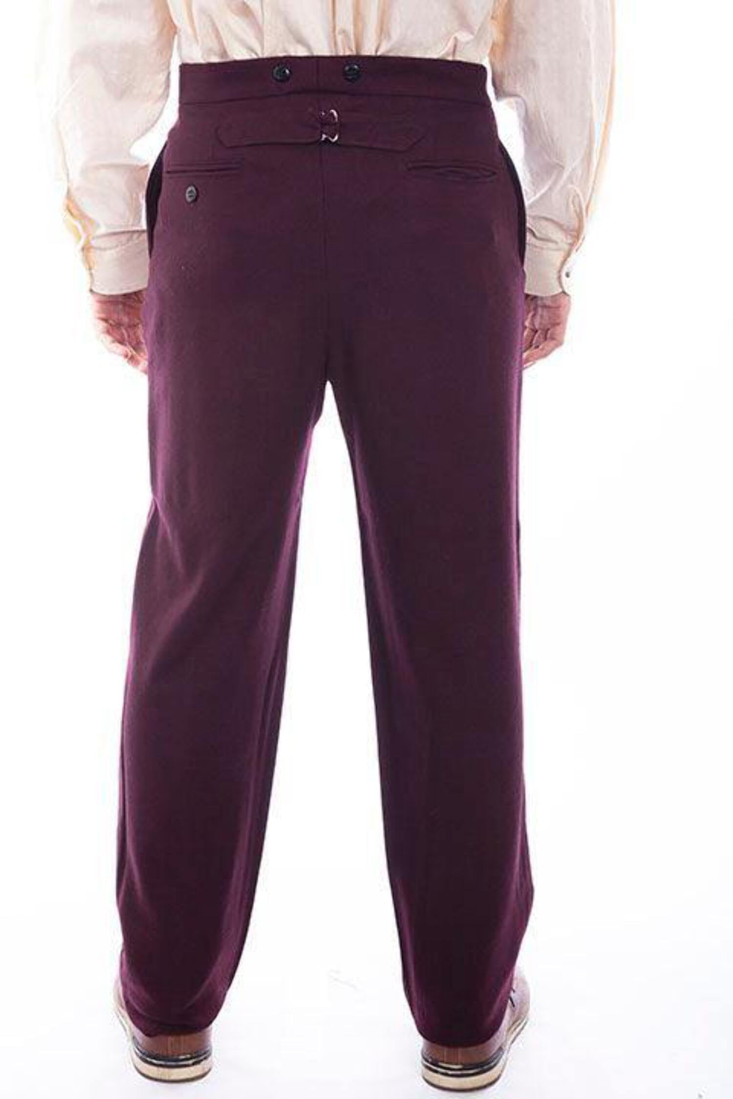 Scully BURGUNDY WOOL BLEND GENT PANT - Walmart.com