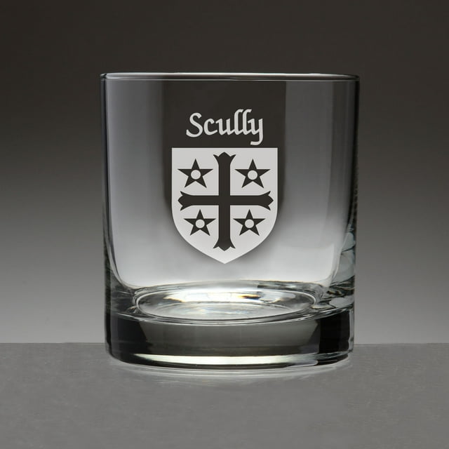 Scully Irish Coat of Arms Tumbler Glasses - Set of 4 (Sand Etched ...