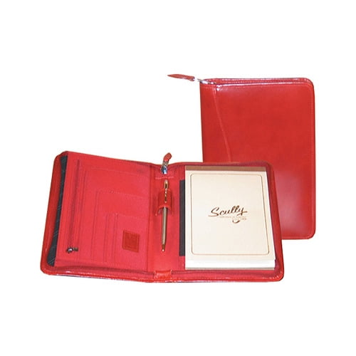 Scully Italian Leather Junior Zip Padfolio Assorted Colors - Walmart.com