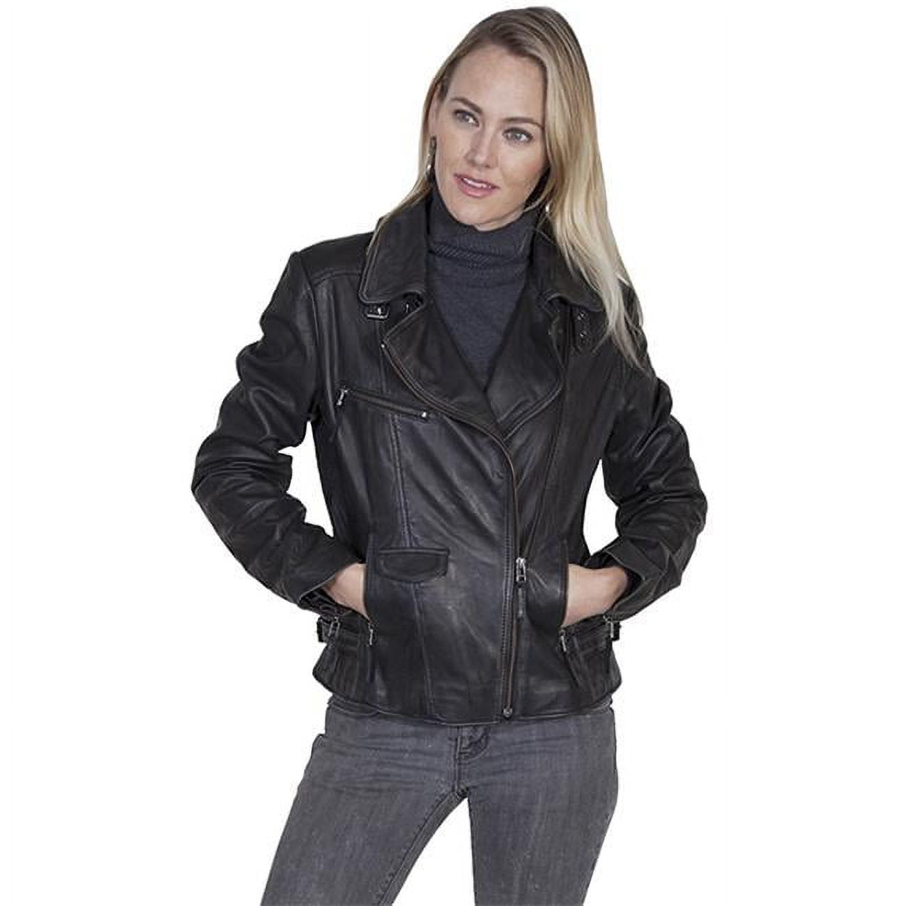 Scully L333-229-XXL Washed Lamb Leather motorcycle Jacket, Black - 2XL - Walmart.com