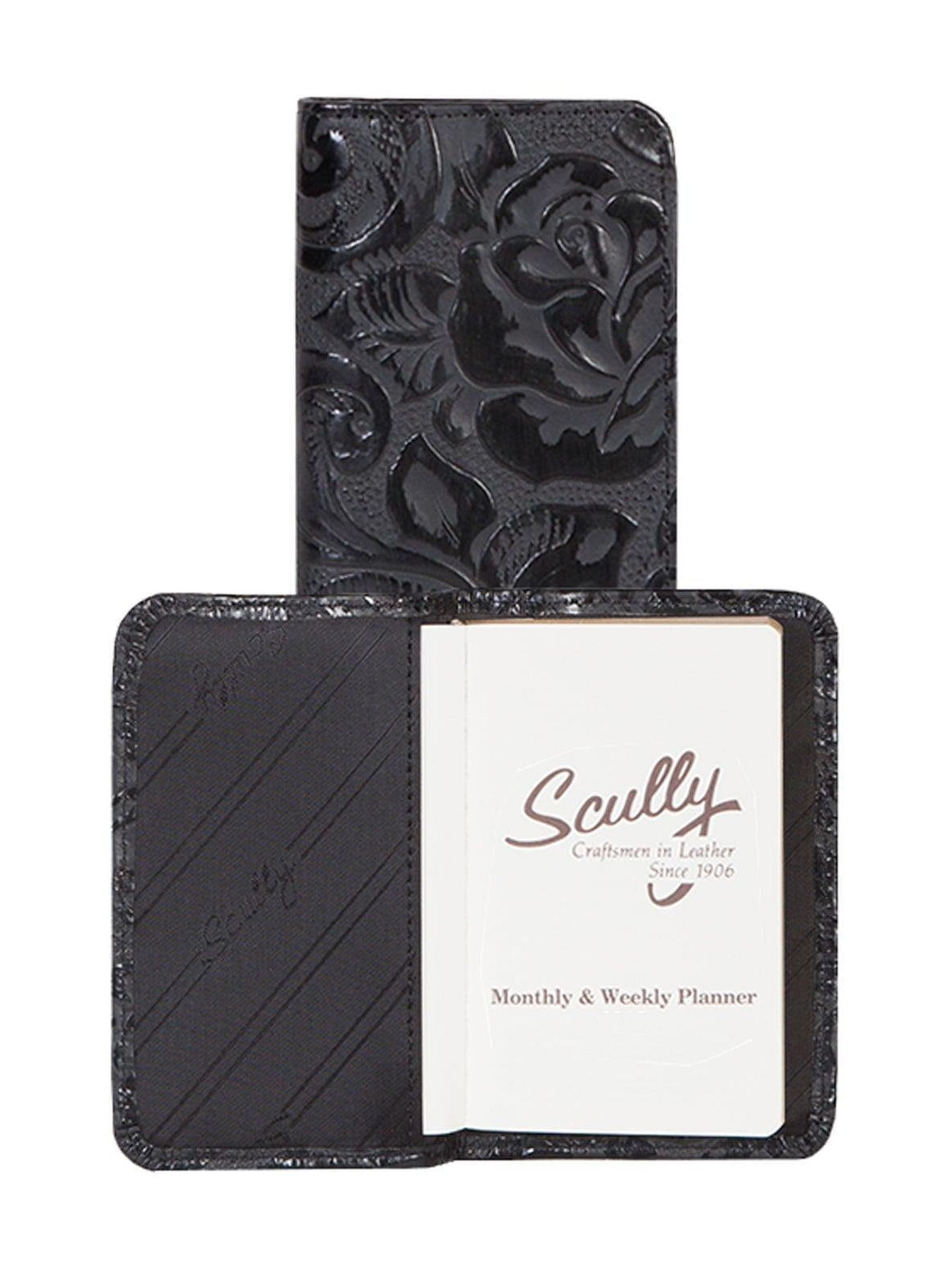Scully Leather Black New Tooled Leather Ruled Personal Noter - Walmart.com