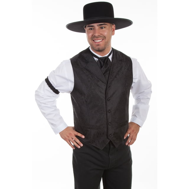 Scully Leather Black Paisley Vest - Walmart.com