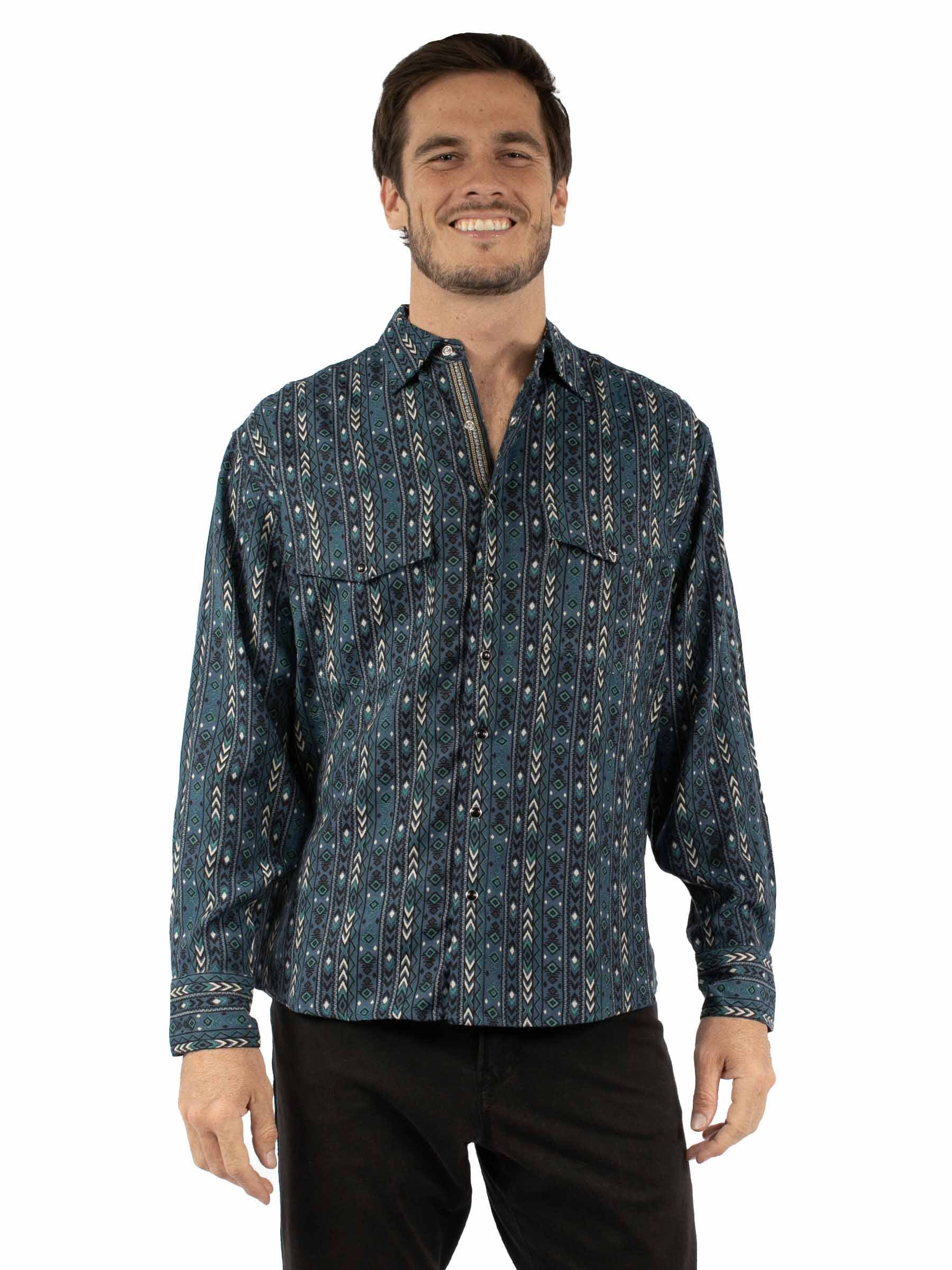 Scully Leather Blue Signature Shirt - Walmart.com