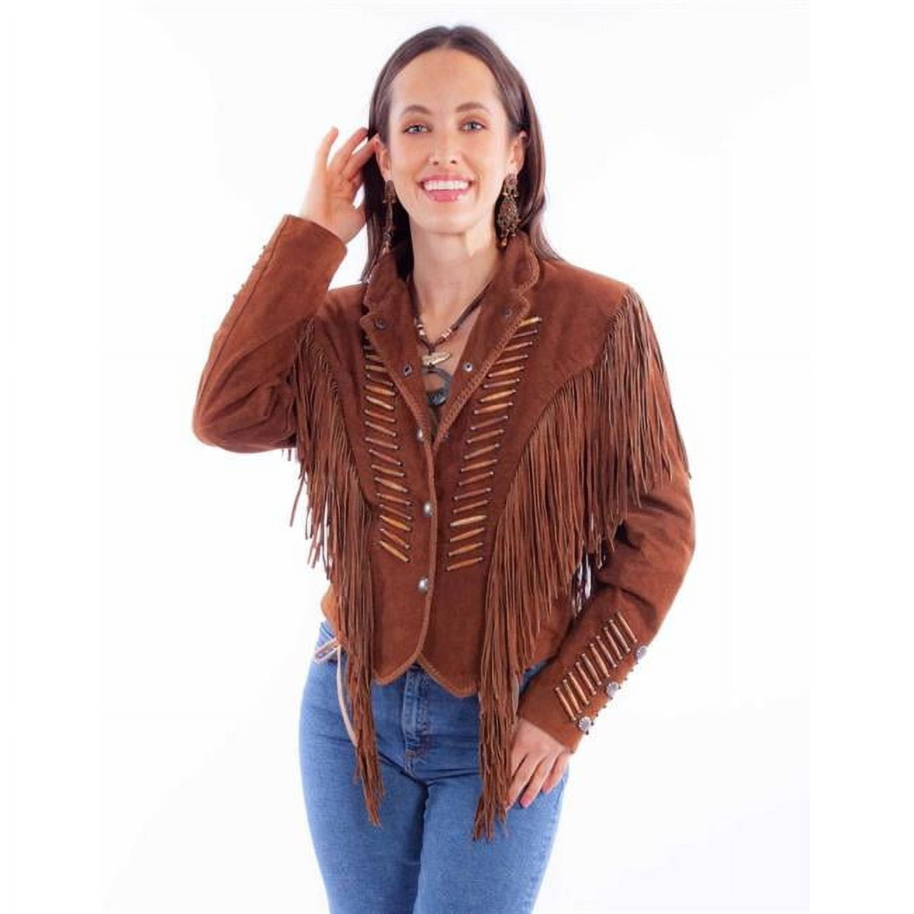 Scully Cafe Brown Suede Fringe Jacket - Walmart.com