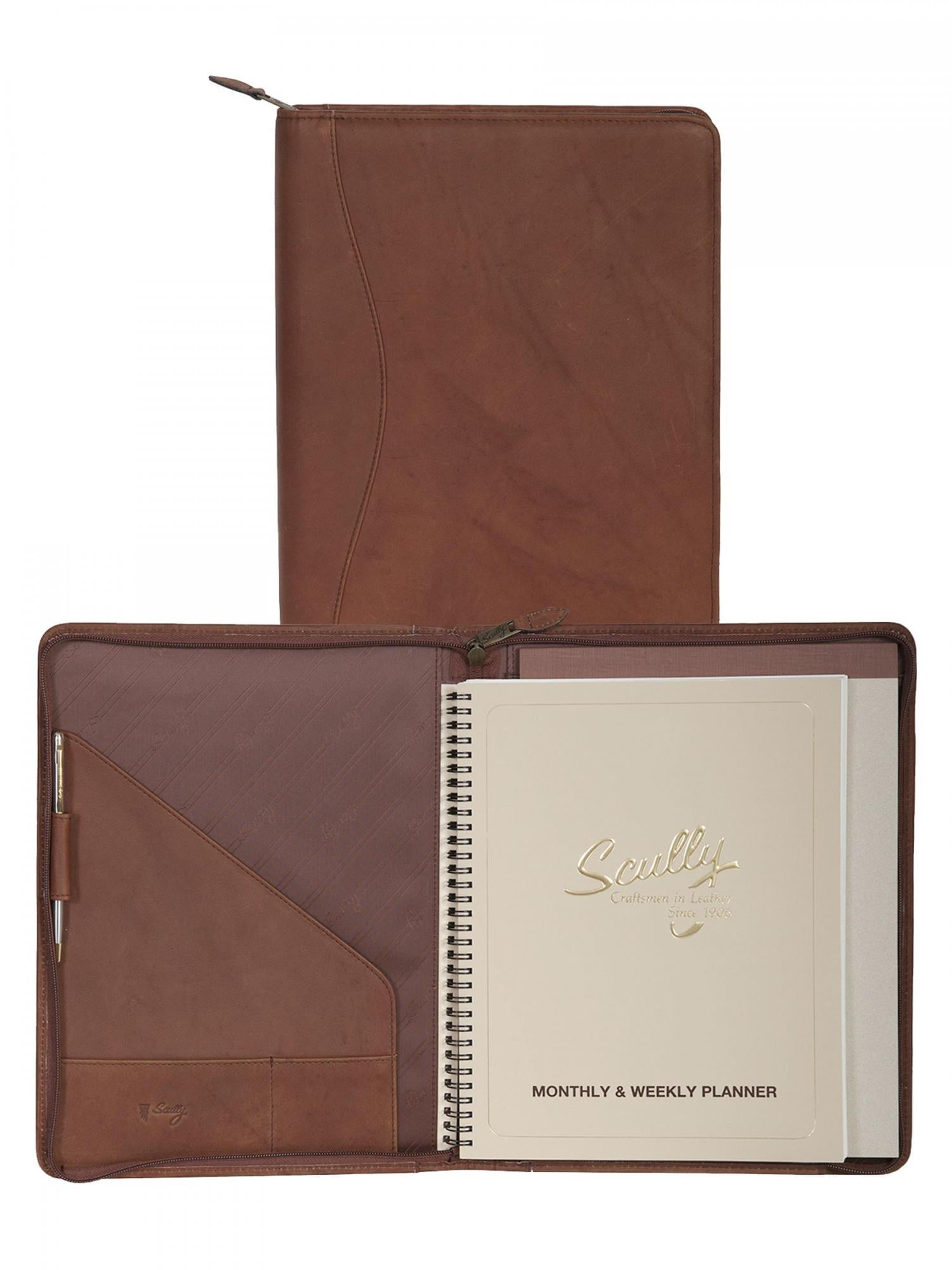 Scully Western Planner Weekly Leather Zip Closure Brown 05_5014Z_34 ...