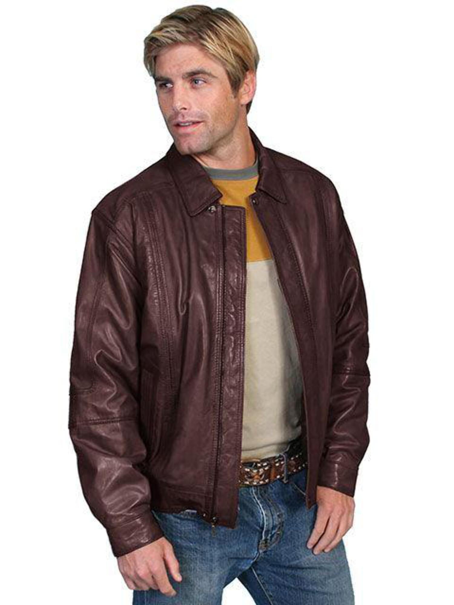 Scully Leather Chocolate Mens Jacket - Walmart.com