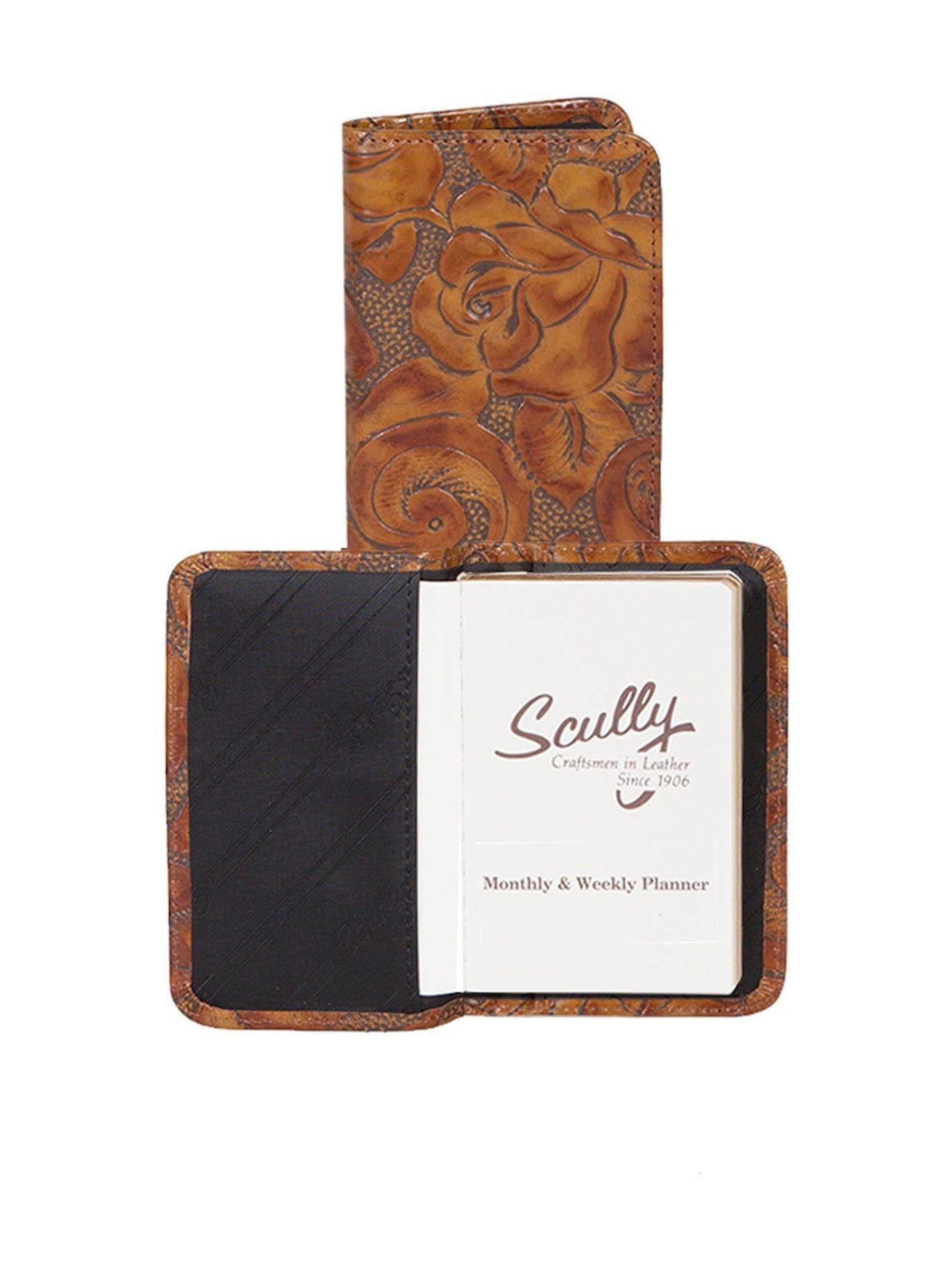 Scully Leather Chocolate New Tooled Leather Blank Personal Noter ...