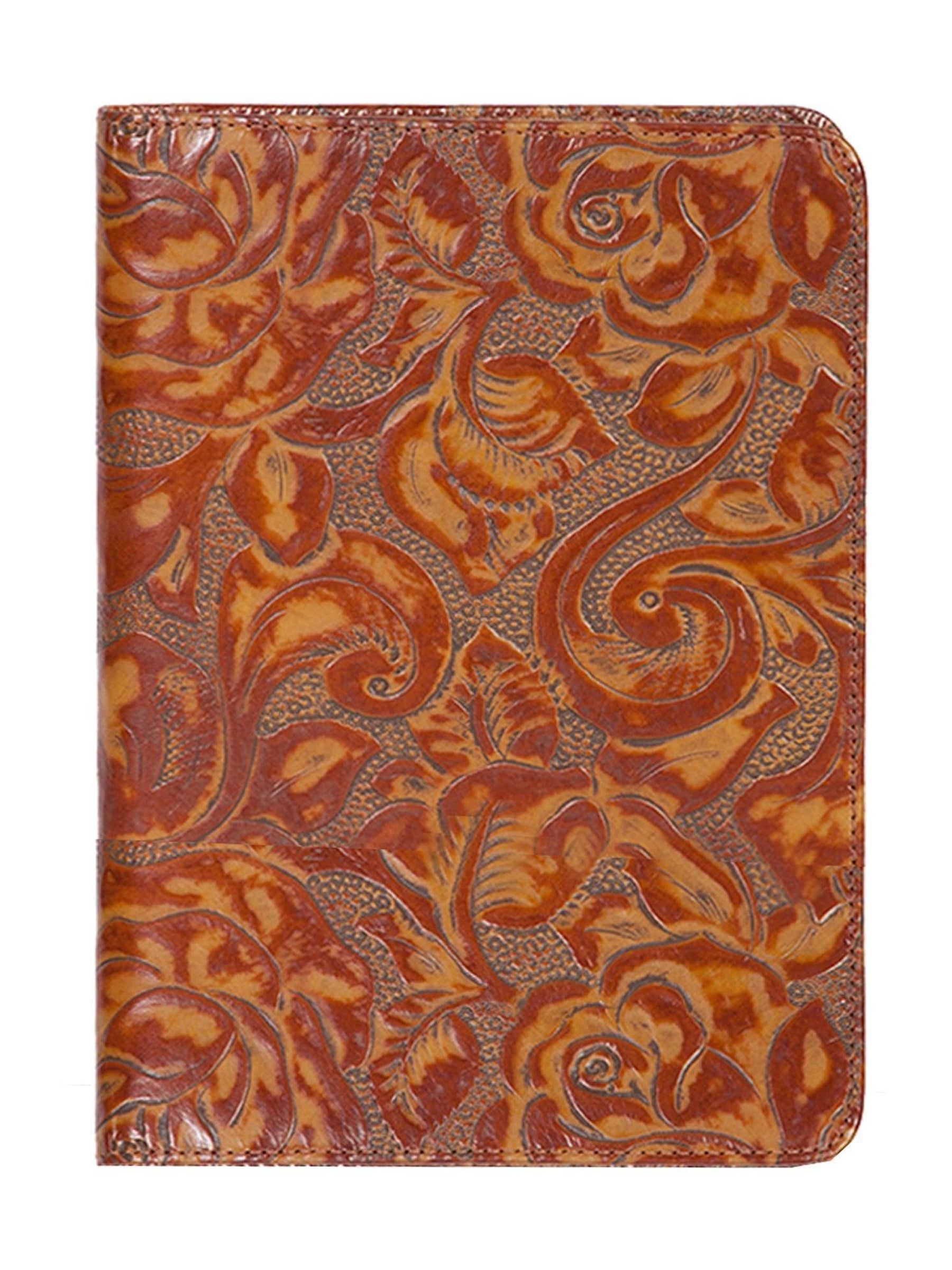 Scully Leather Chocolate New Tooled Leather Desk Size Phone/Address ...