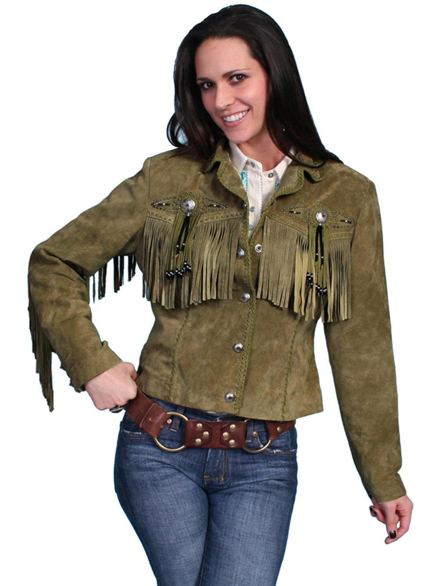 Scully Leather Olive Fawn Womens Jacket - Walmart.com