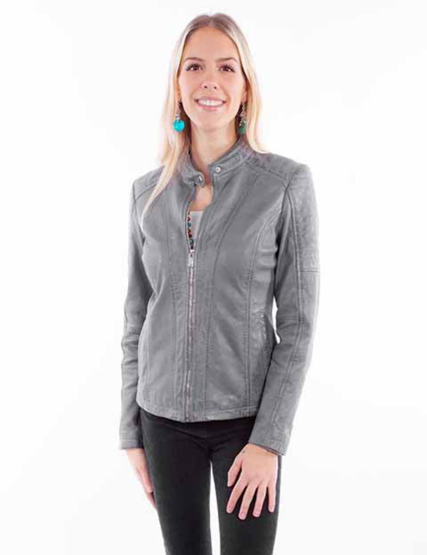 Scully Leather Sky Ladies Zip Front Jacket - Walmart.com