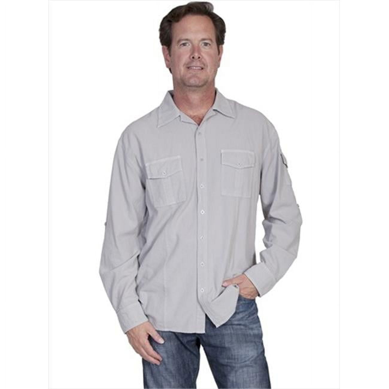 Scully Men's Cantina Gusseted Pocket Shirt - CM5-BLK Medium - Walmart.com