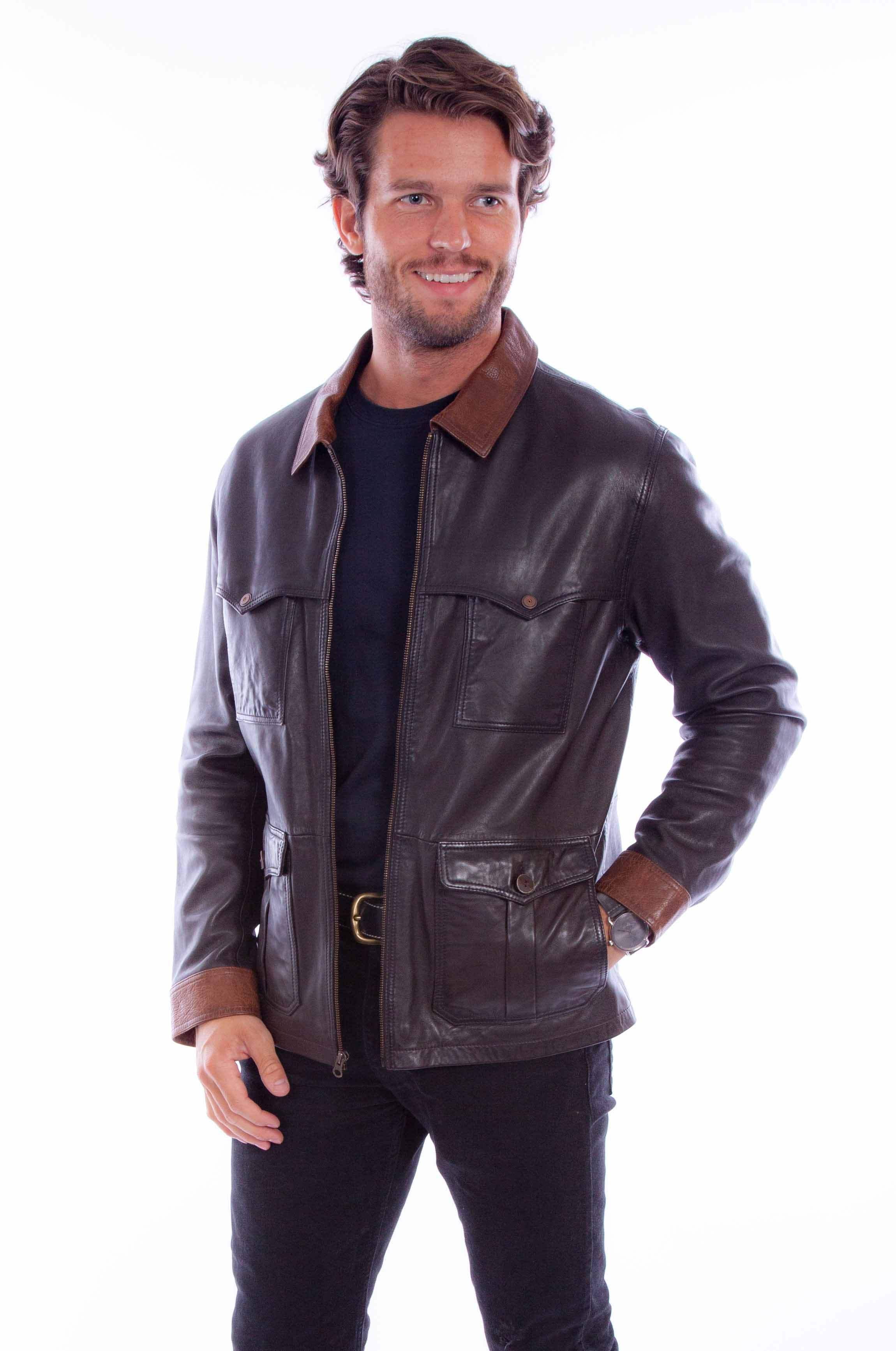 Scully Men's Leather Fringe Jacket - 2051-424 - Walmart.com
