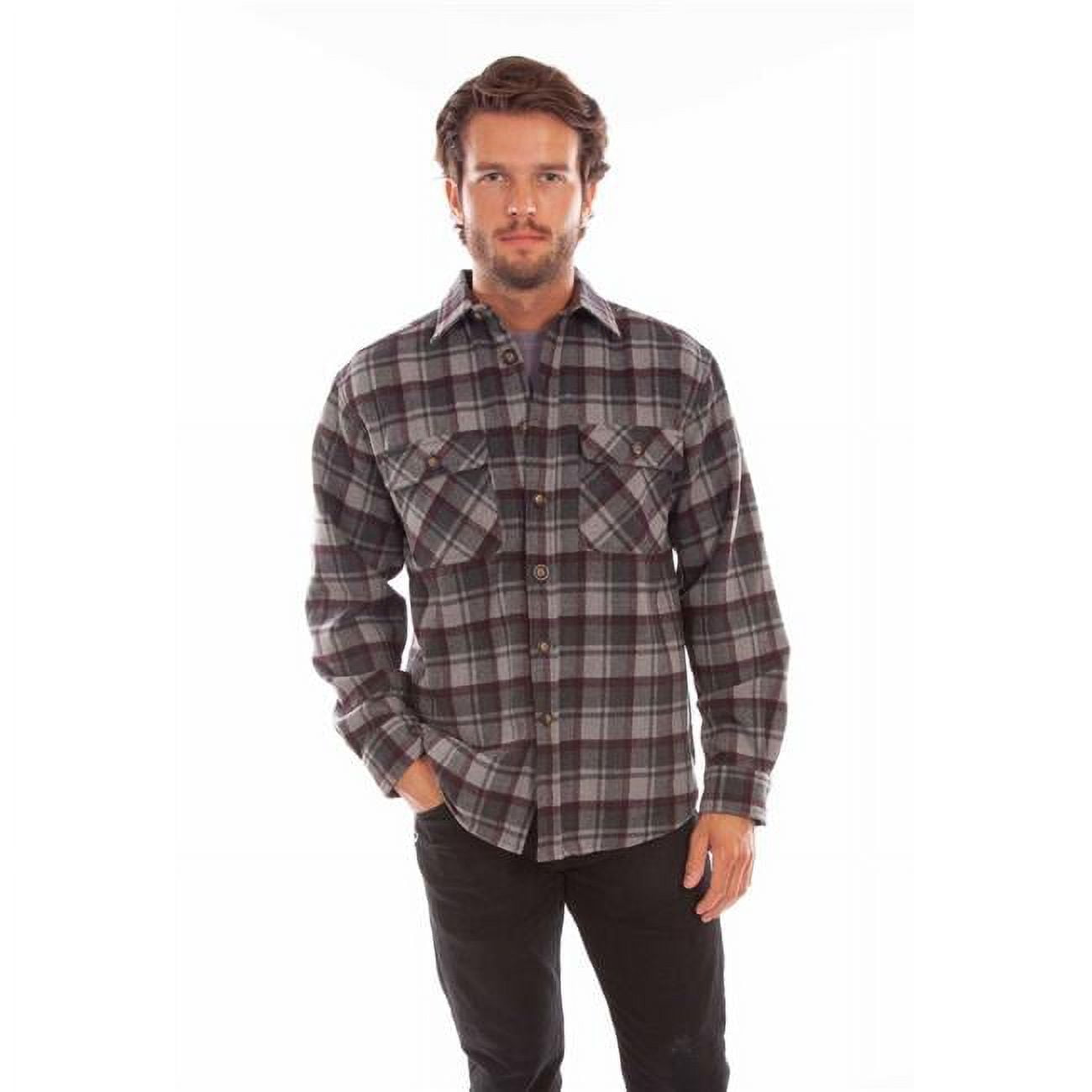 Scully 5340 CBG XL Mens Heavy Weight Wool Blend Flannel Shirt with ...
