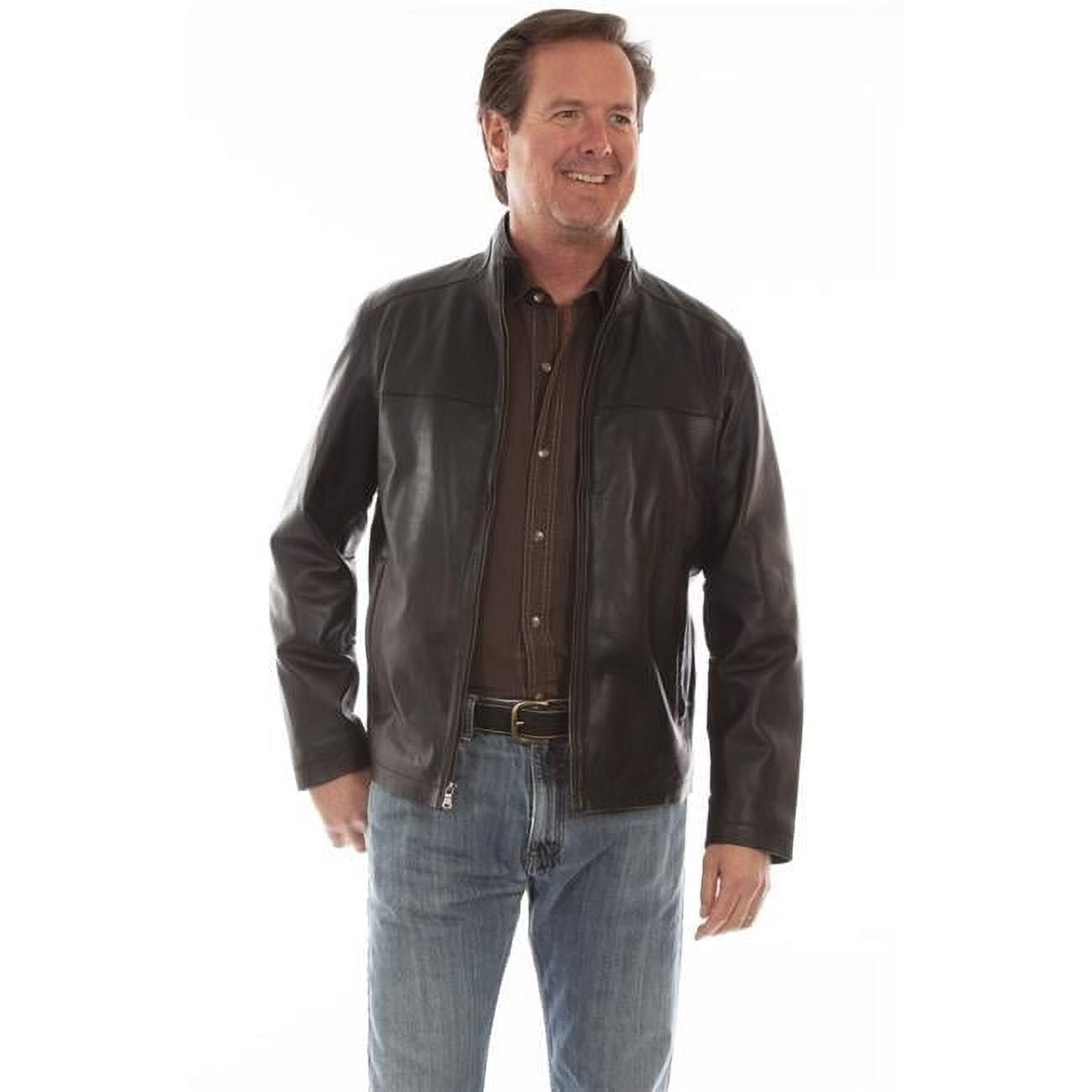 Scully Mens Soft Touch Leather Jacket in Black Lamb - Large - Walmart.com