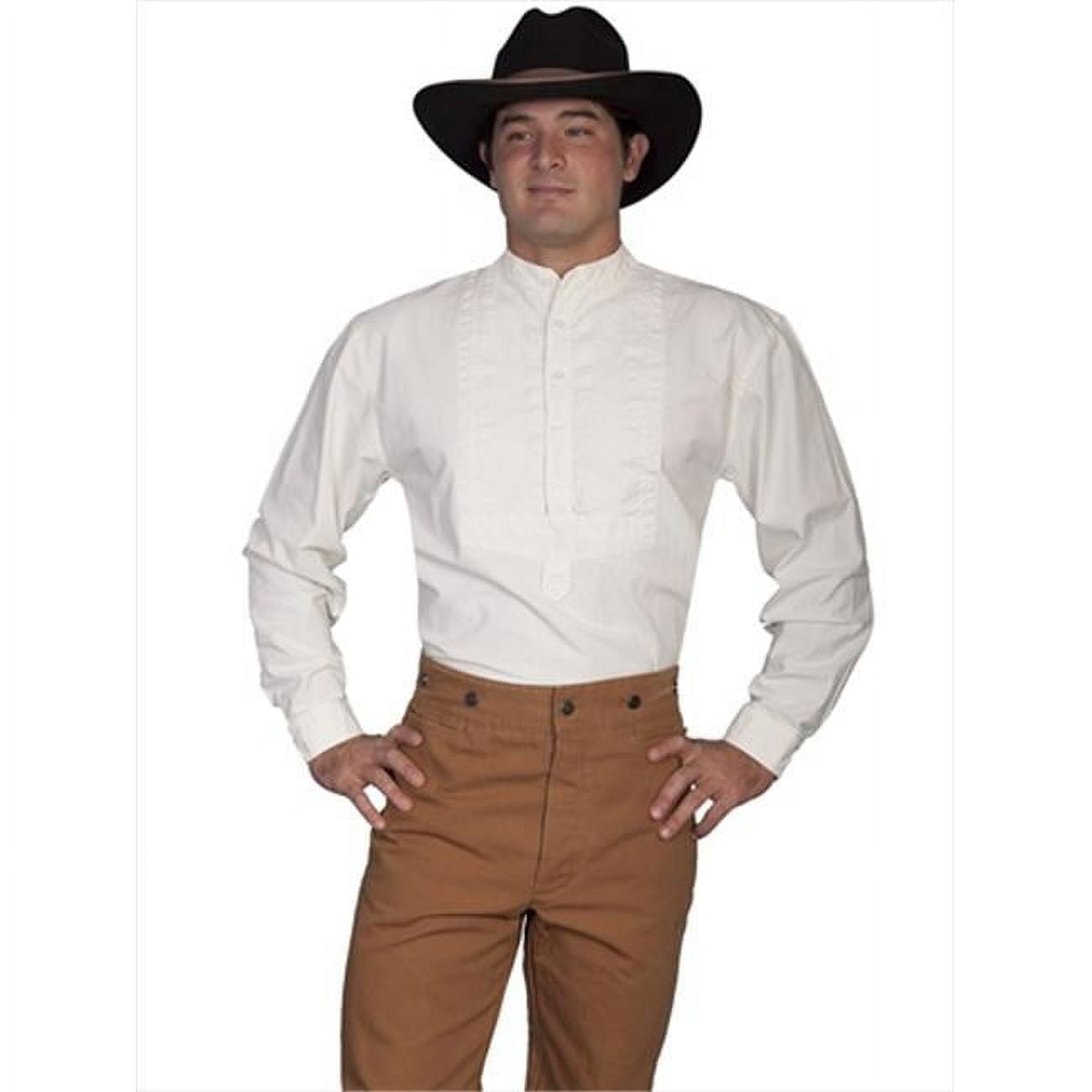 Scully RangeWear Mens Ivory 100% Cotton Inset Paisley L/S Western Shirt ...