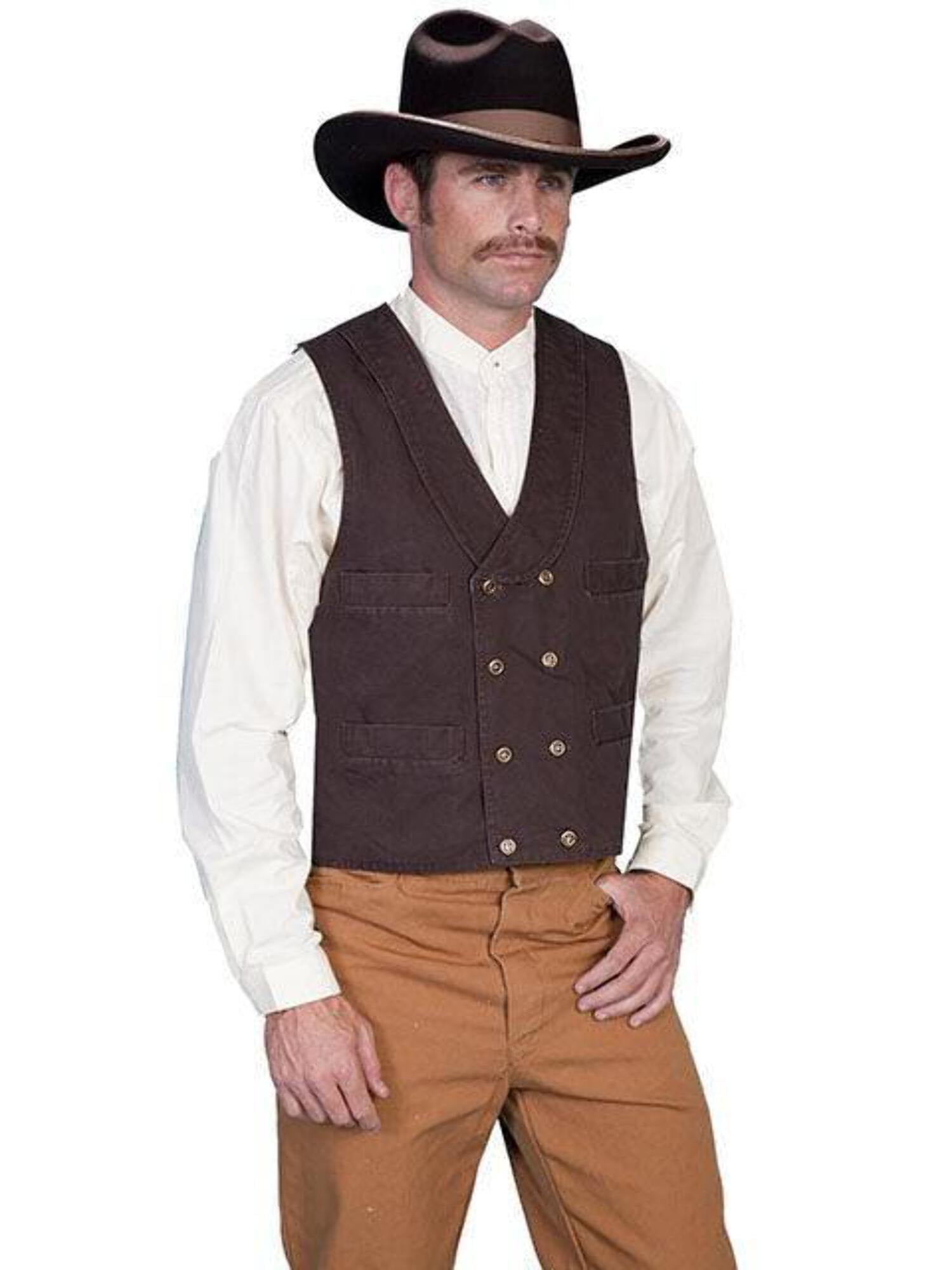 Rangewear By Scully Men's Rangewear Cotton Canvas Double Breasted Vest ...