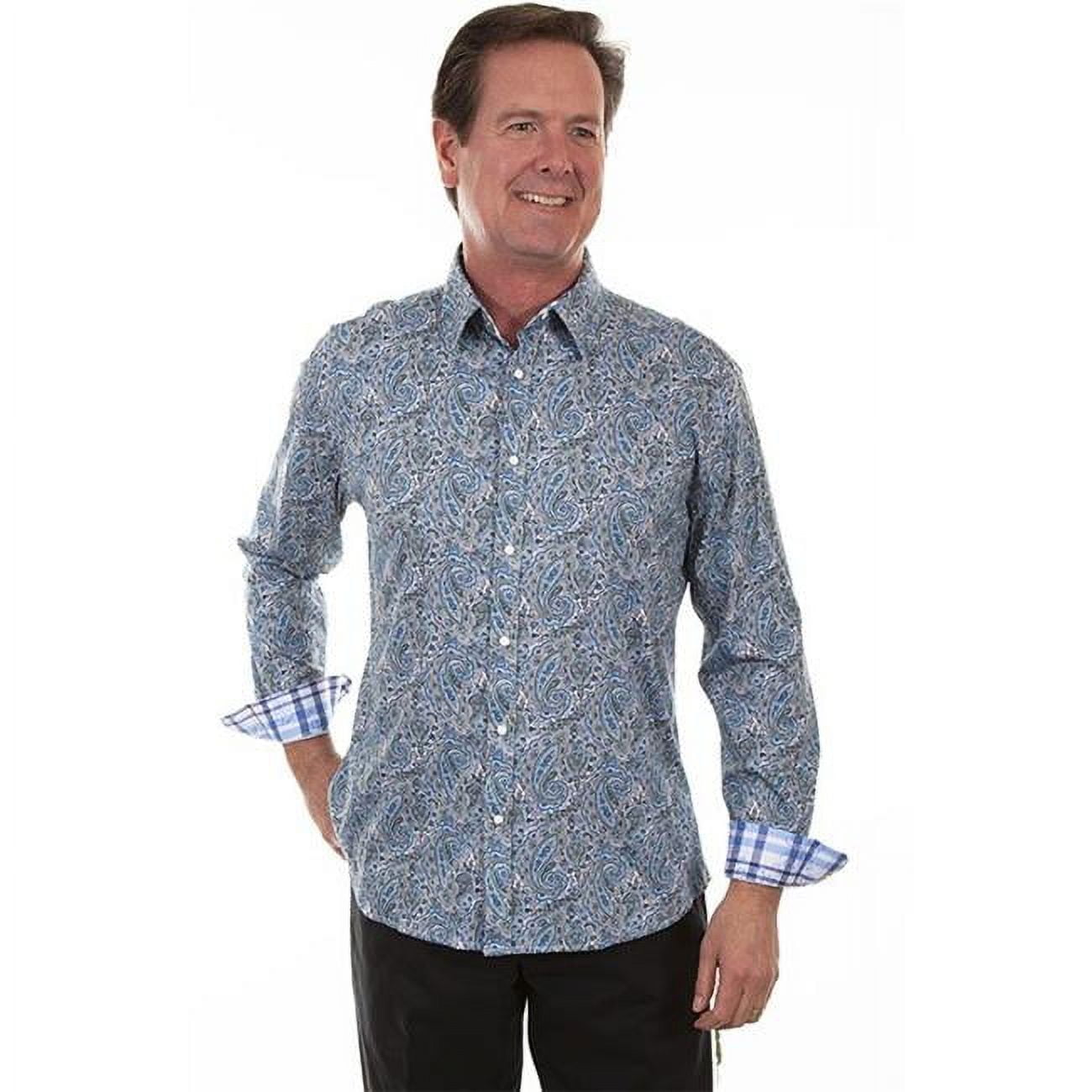 Scully TURQUOISE SIGNATURE SOFT PAISLEY L/S SHIRT - Walmart.com