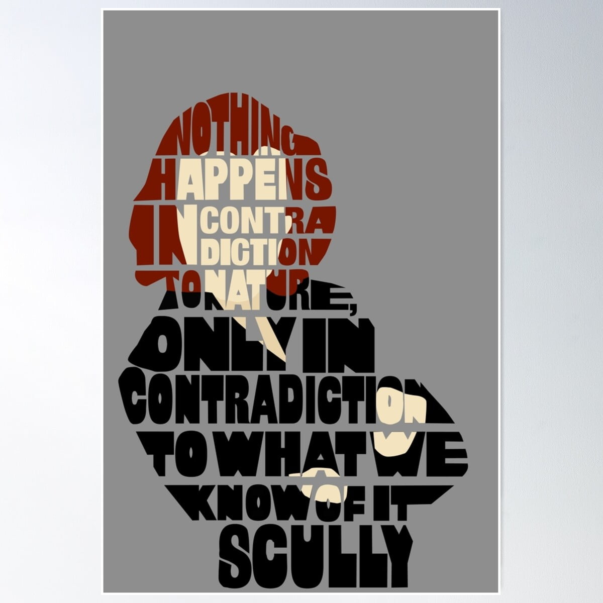 Scully Typography Quote Poster Wall Art, Modern Wall Decor For Living ...