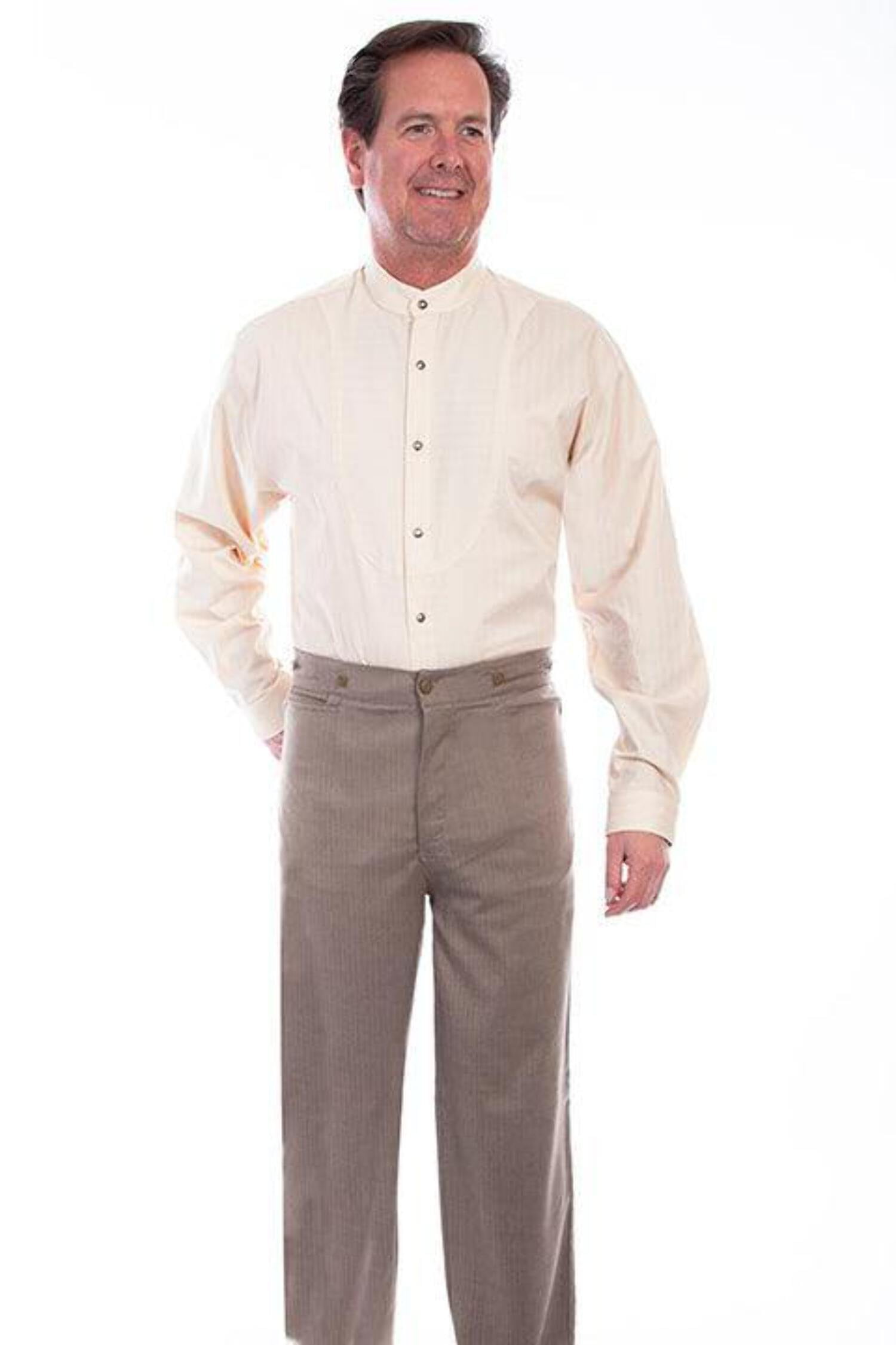 Scully Western Pants Mens Herringbone Notched 38 x 36 Brown F0_RW341 ...