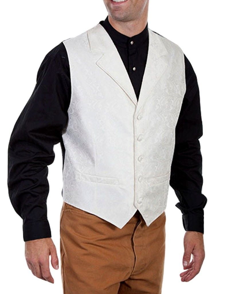 Scully RW093X-CRM-B-T-3XT Western Vest Mens Manly Quality Lined Paisley ...