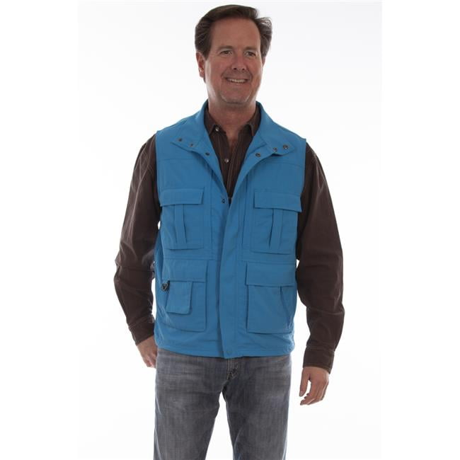 Scully Western Vest Mens Multi Pocket Zip Nylon XXL Coastal F0_5262 ...