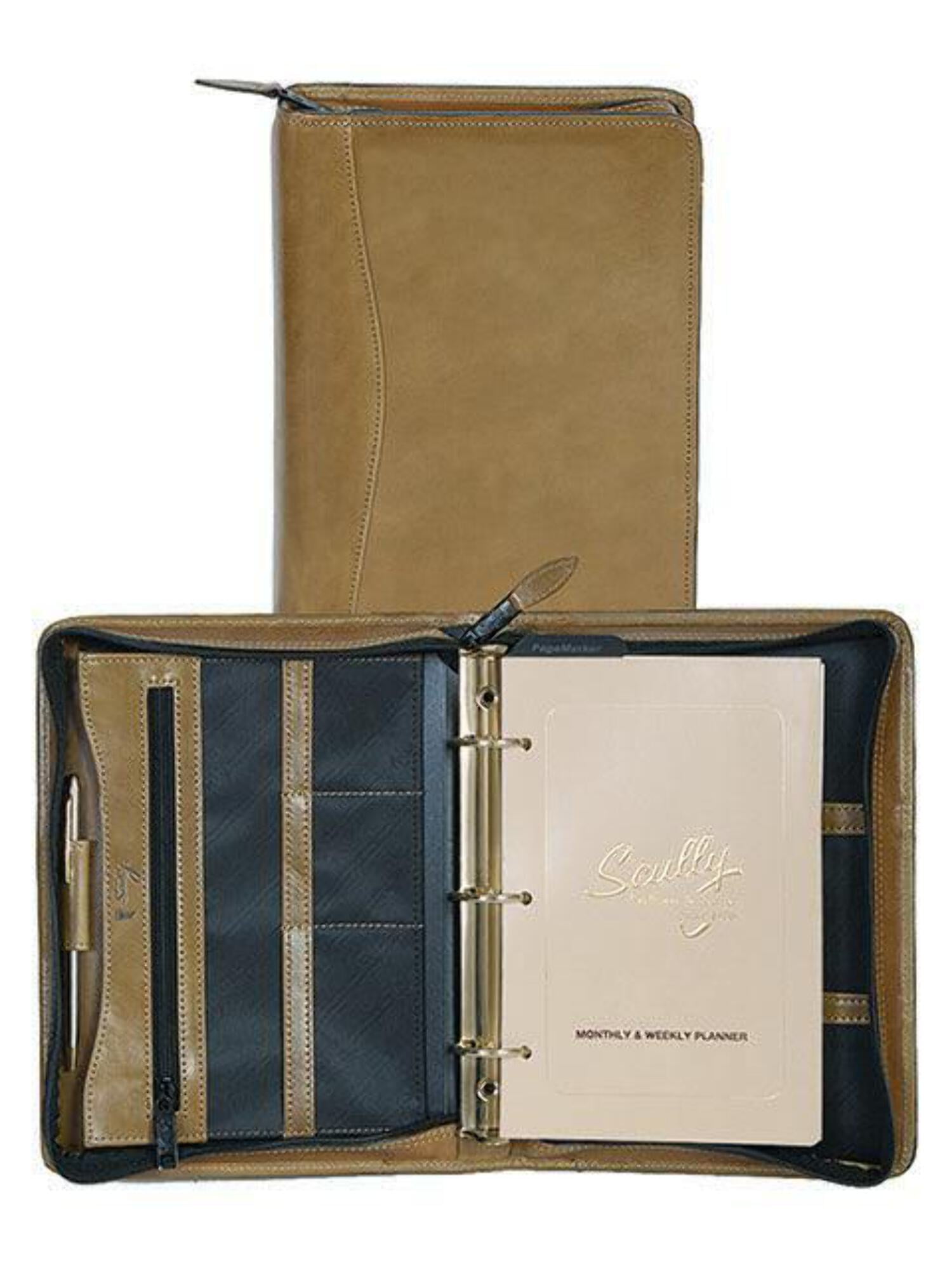 Scully Zip Weekly Planner Italian Leather 8053Z 7.5" x 10" x 2 ...
