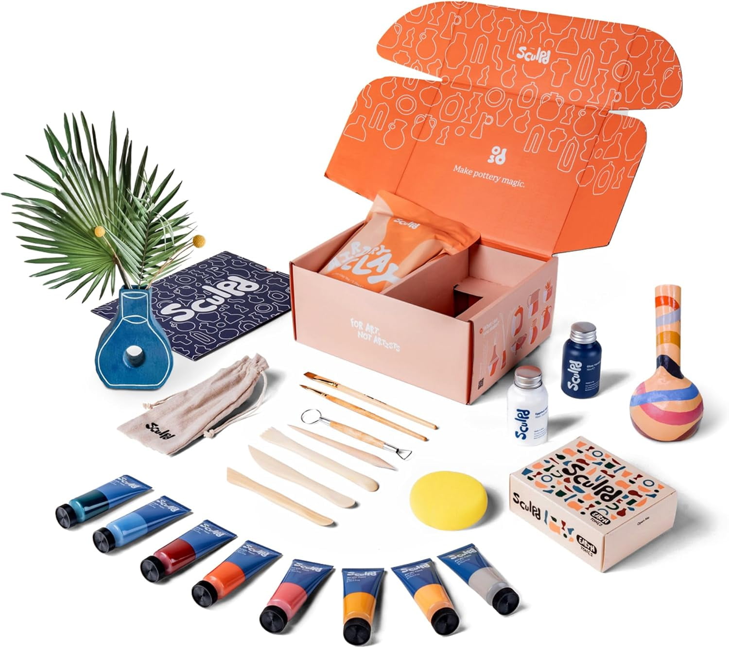 Sculpd - The Original Pottery Starter Kit - Complete Air Dry Clay ...