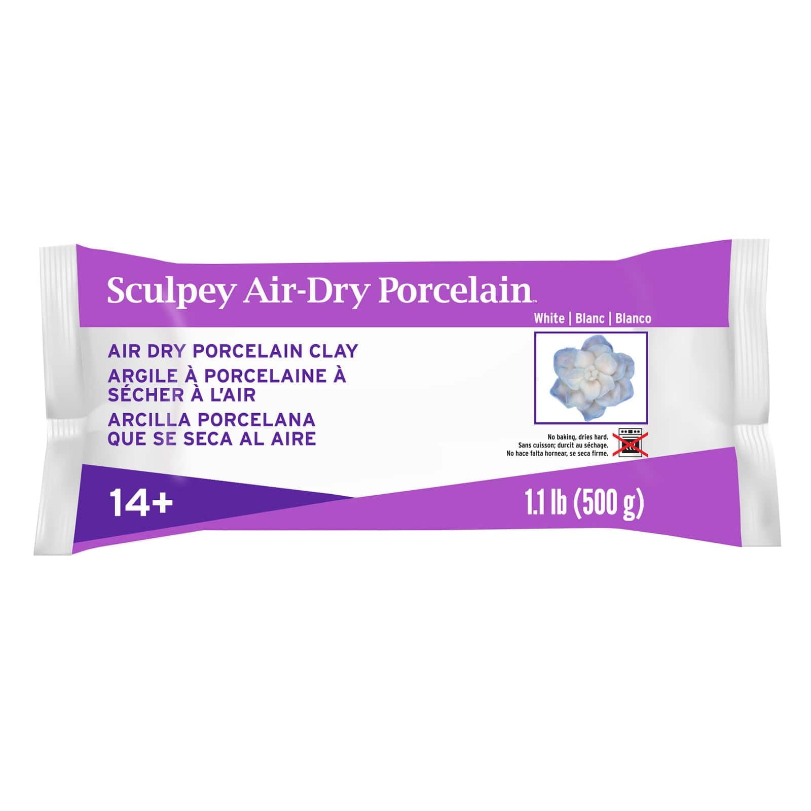 Sculpey Air-Dry Porcelain Clay, 1.1 lb, White - Ideal for Jewelry ...