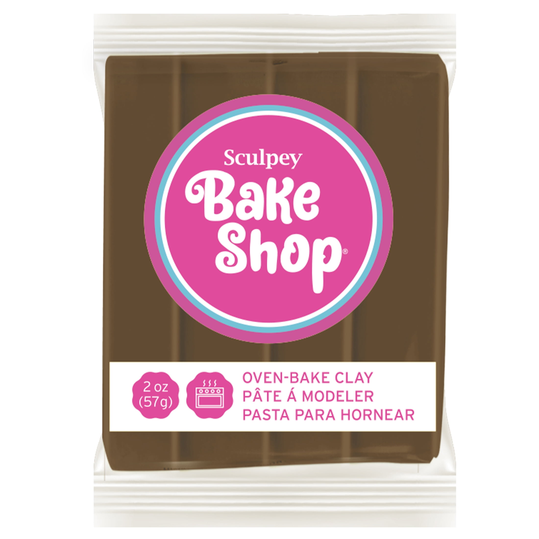 Sculpey Bake Shop Polymer Clay, 2 oz, Oven Bake, Brown, Suitable for ...