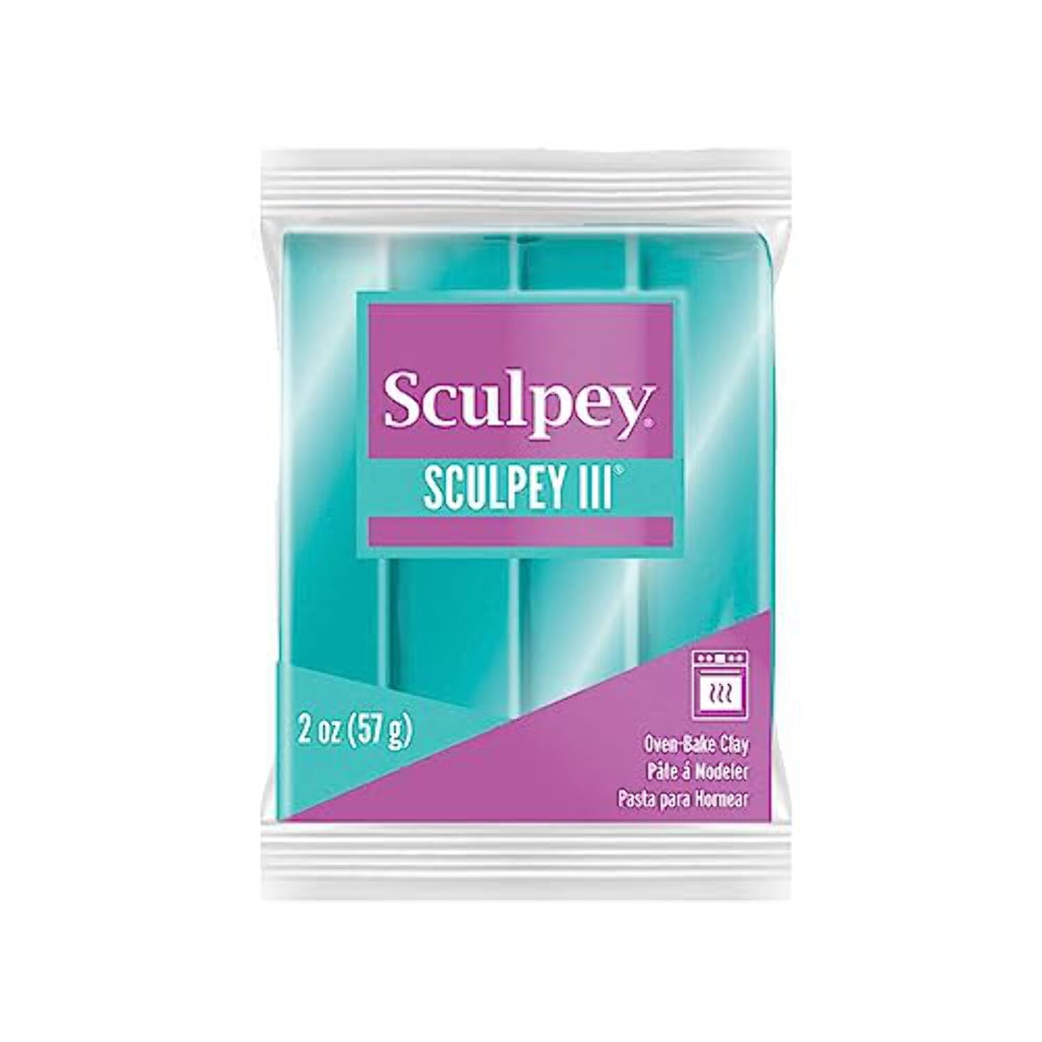 Sculpey III Polymer Oven-Bake Clay, Teal Pearl, Non Toxic, 2 oz. bar ...