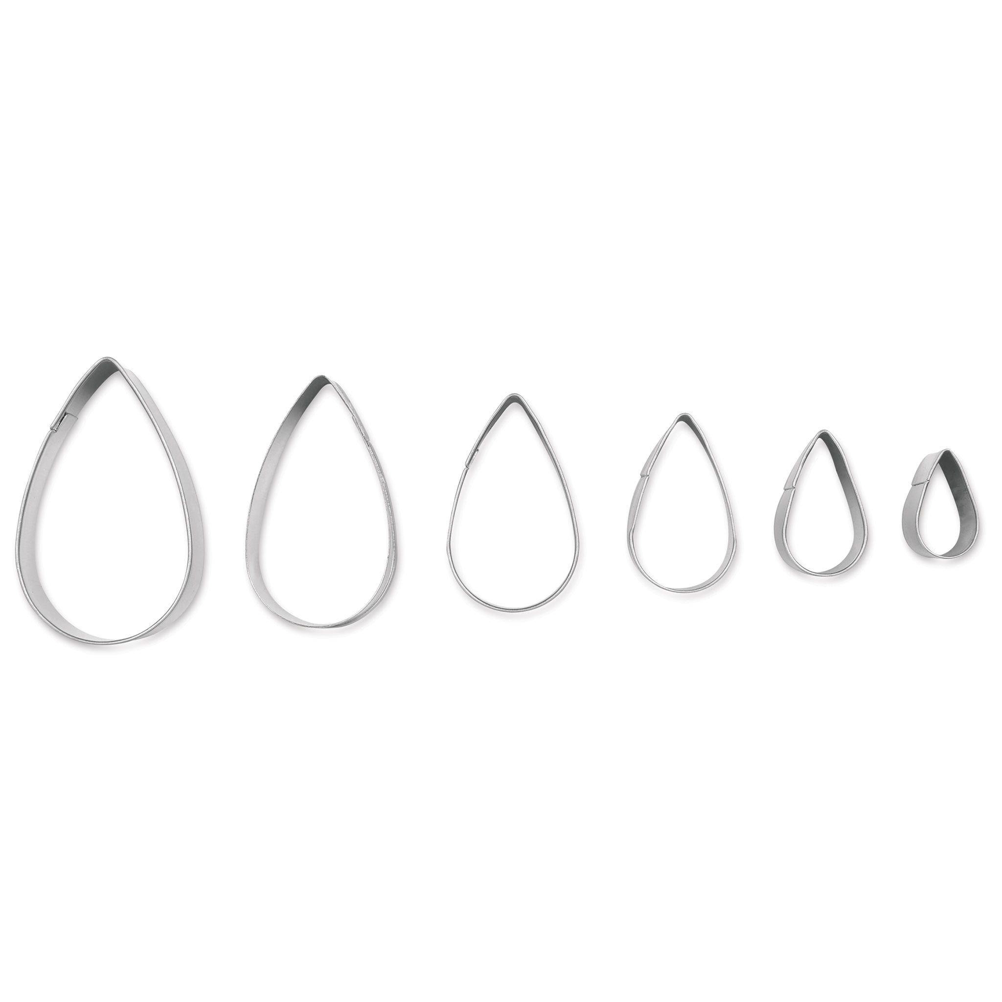 Sculpey Tools Metal Clay Cutters - Tear Drops, Set of 6 - Walmart.com