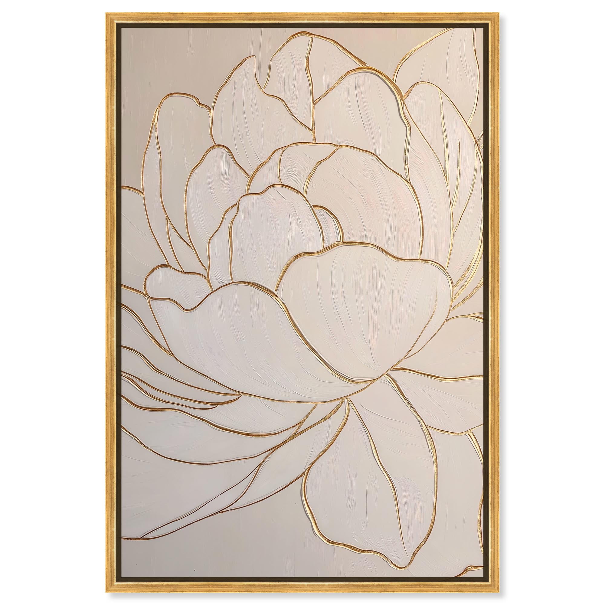 Sculpted Shards II Canvas Elegant Abstract Art by Art Remedy, Gold ...