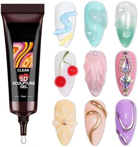 Sculpting Gel for Nails, Clear Art 15g, 5D Carving Molding Drawing ...