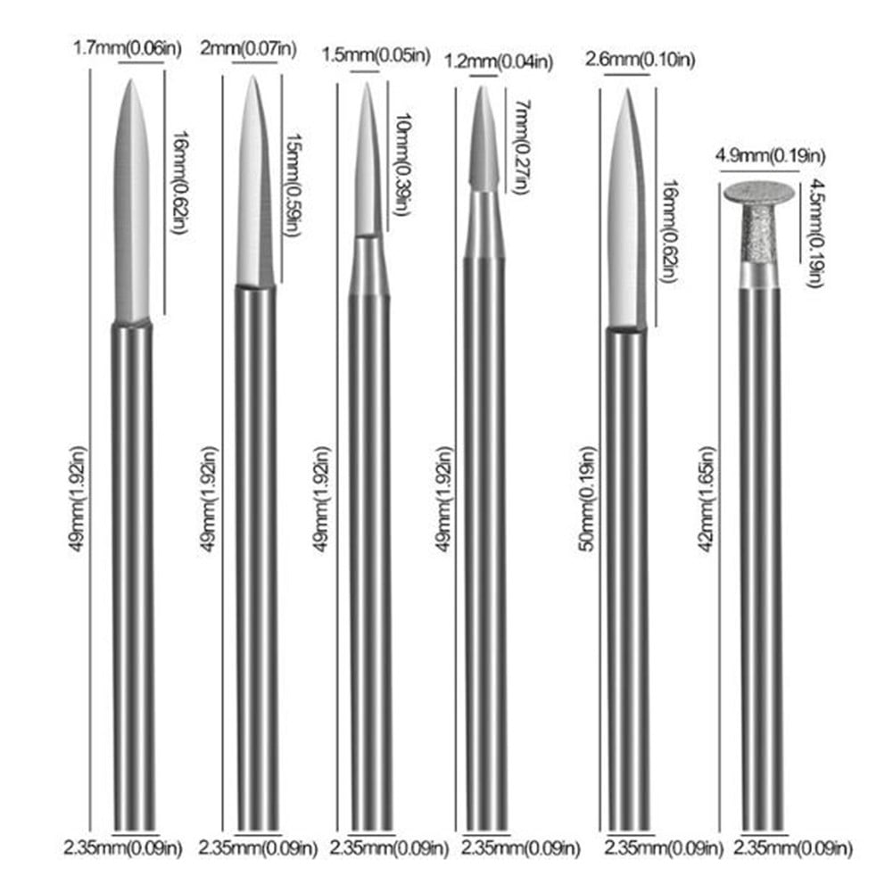 Sculpting Tool Accessories A Complete Six Piece Collection of Drill ...
