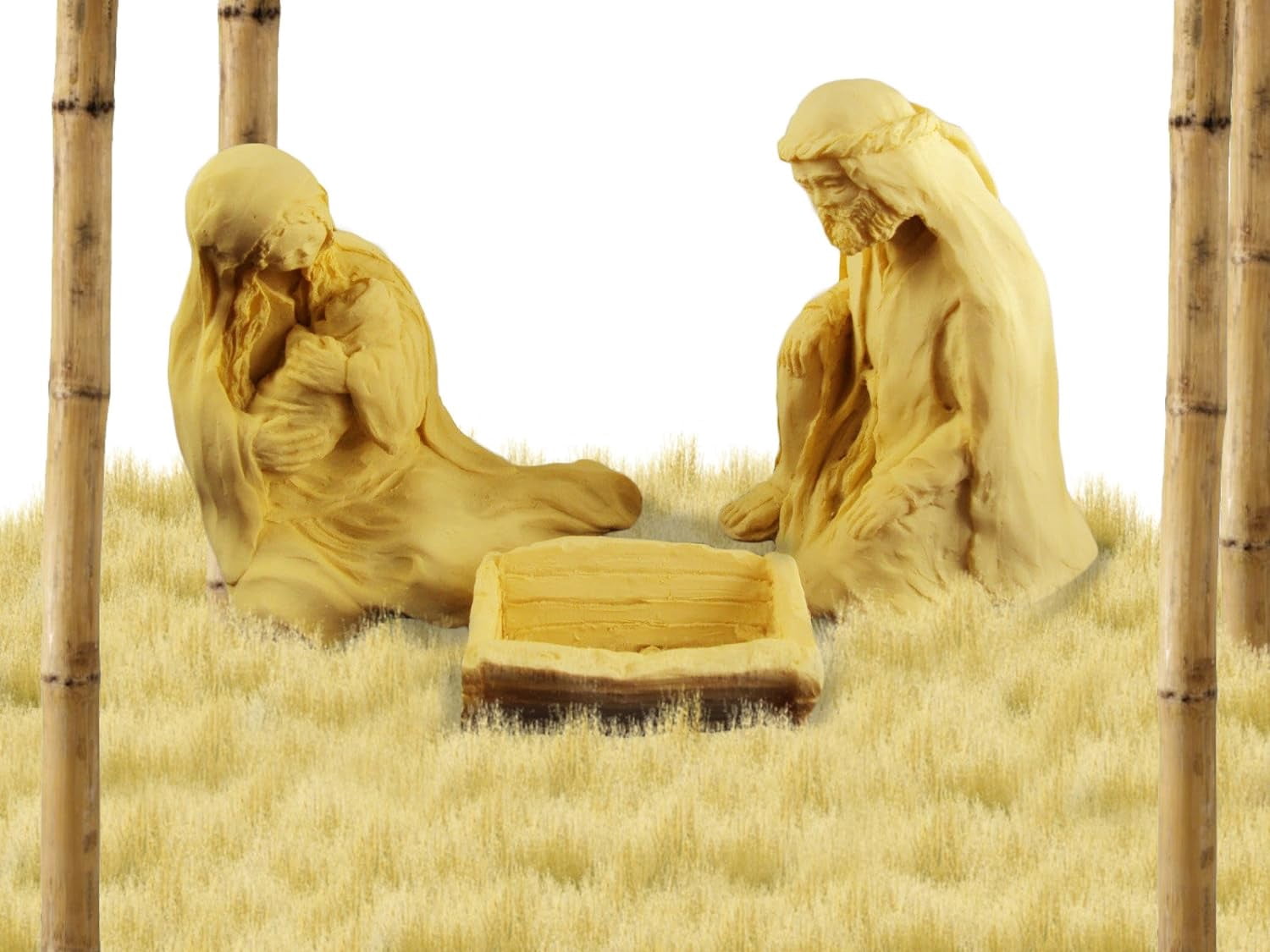 Sculpting Visions Nativity Alabaster Stone Tall Sculpture - Mary ...