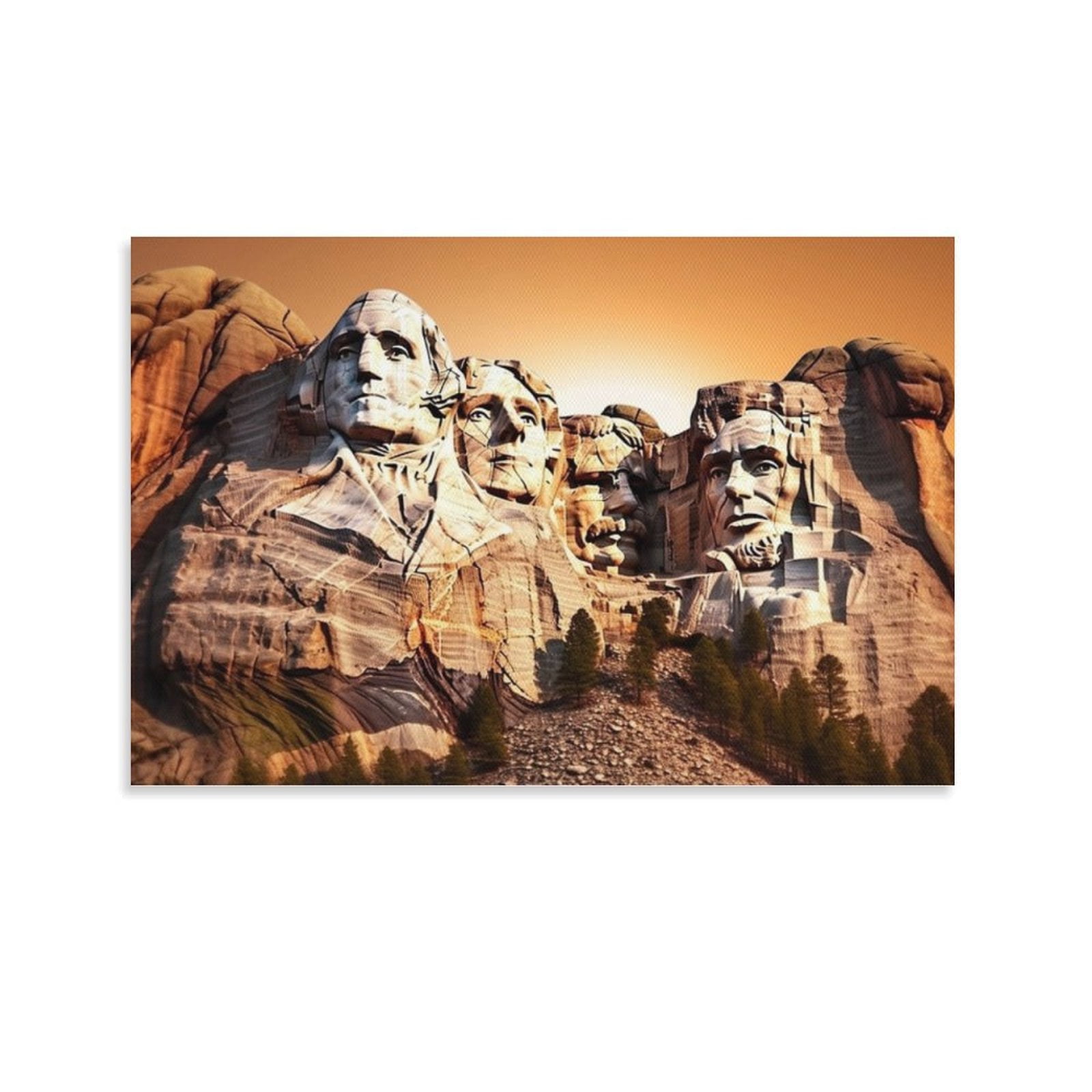 Sculptures Of Four American Presidents Mount Rushmore Iconic Landmark ...
