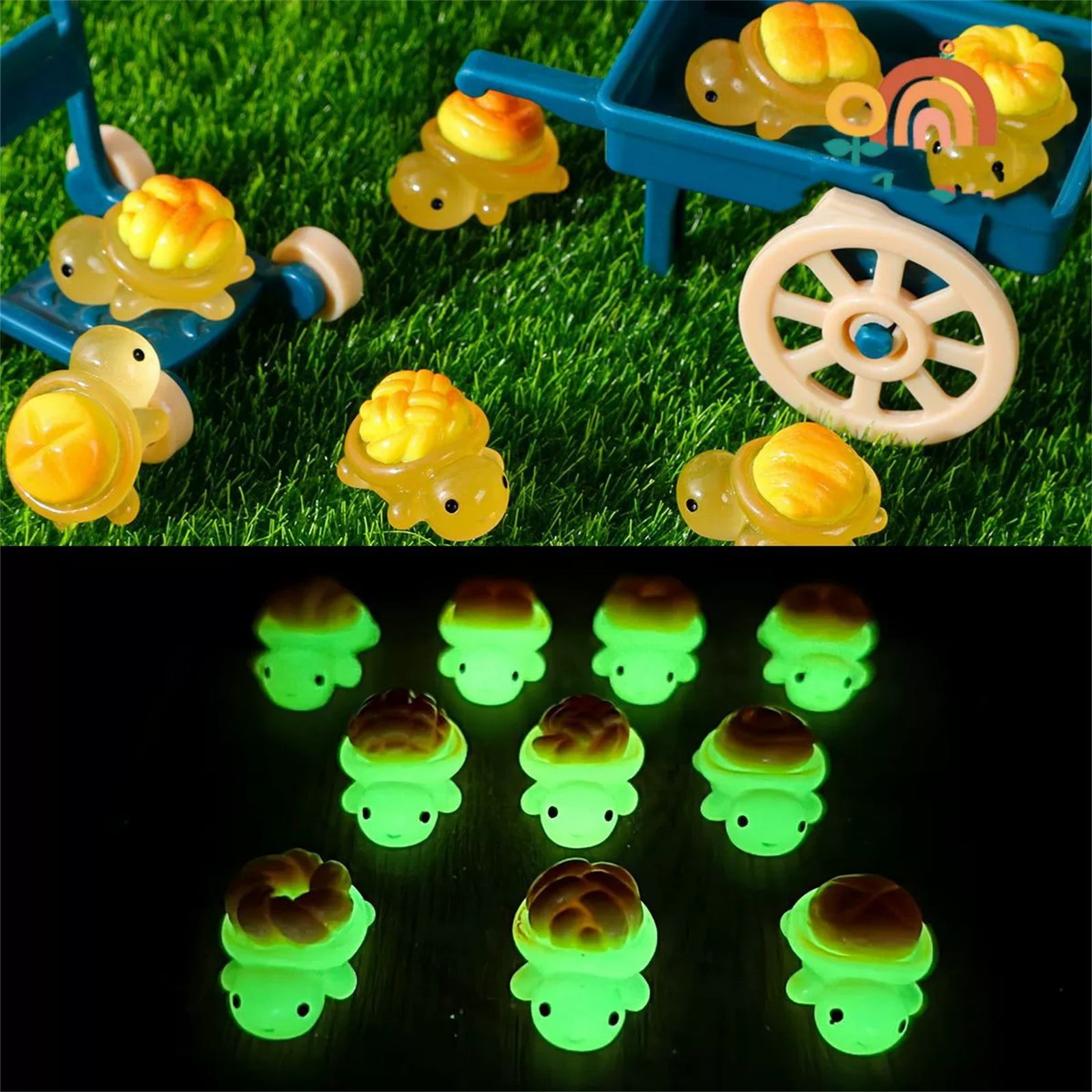 Sculptures Statues Animals Night Glow, 50PCS Miniature Things Figurines ...