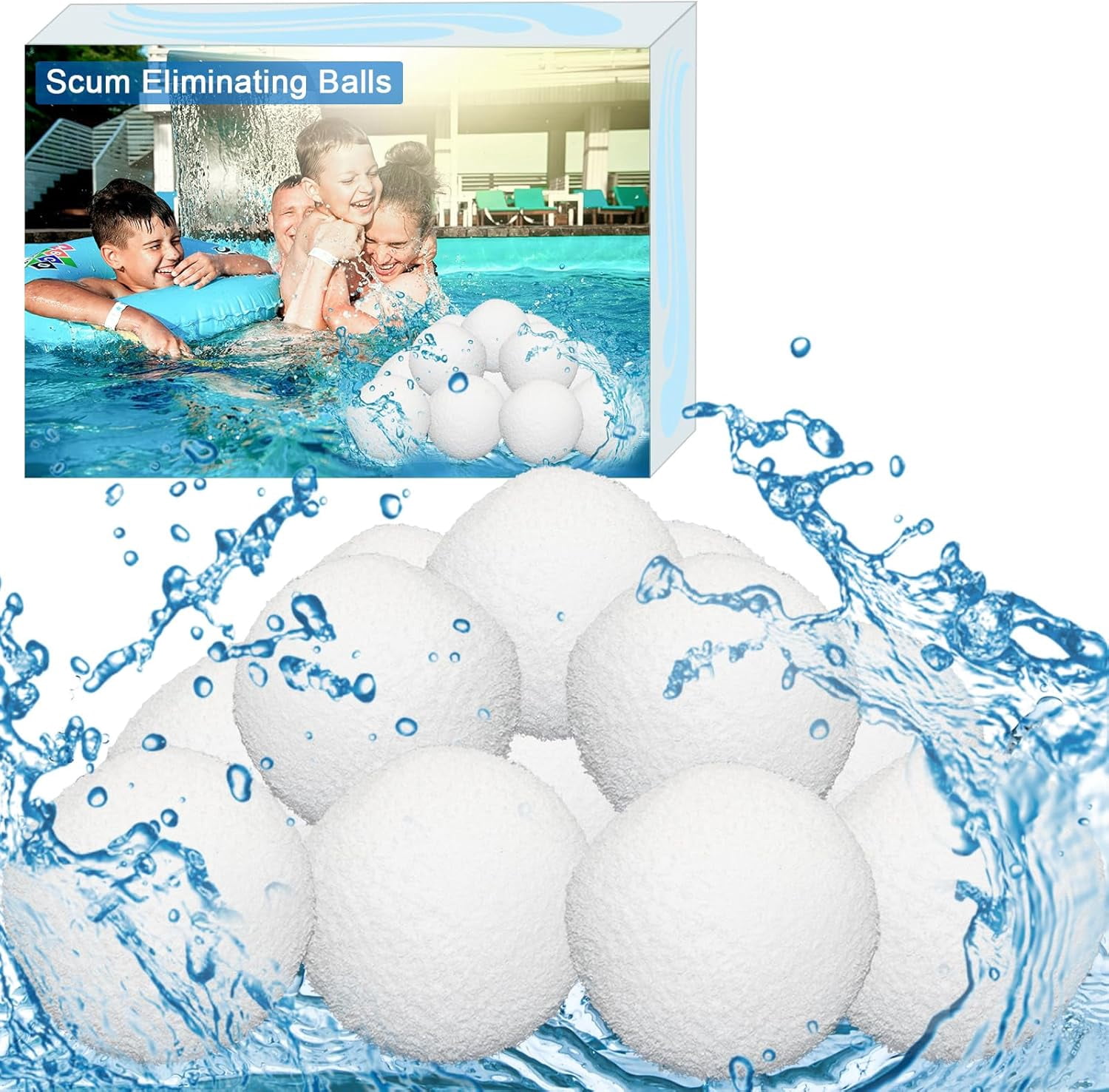 Scum Eliminating Ball, Oil Absorbing Sponge Balls for Swimming Pools ...